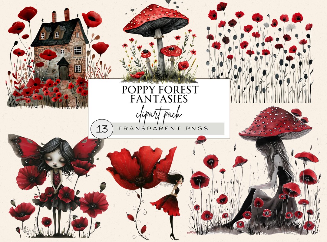 Magical Flower Fairy Garden Clipart, Clipart Whimsical Girl Fairy ...