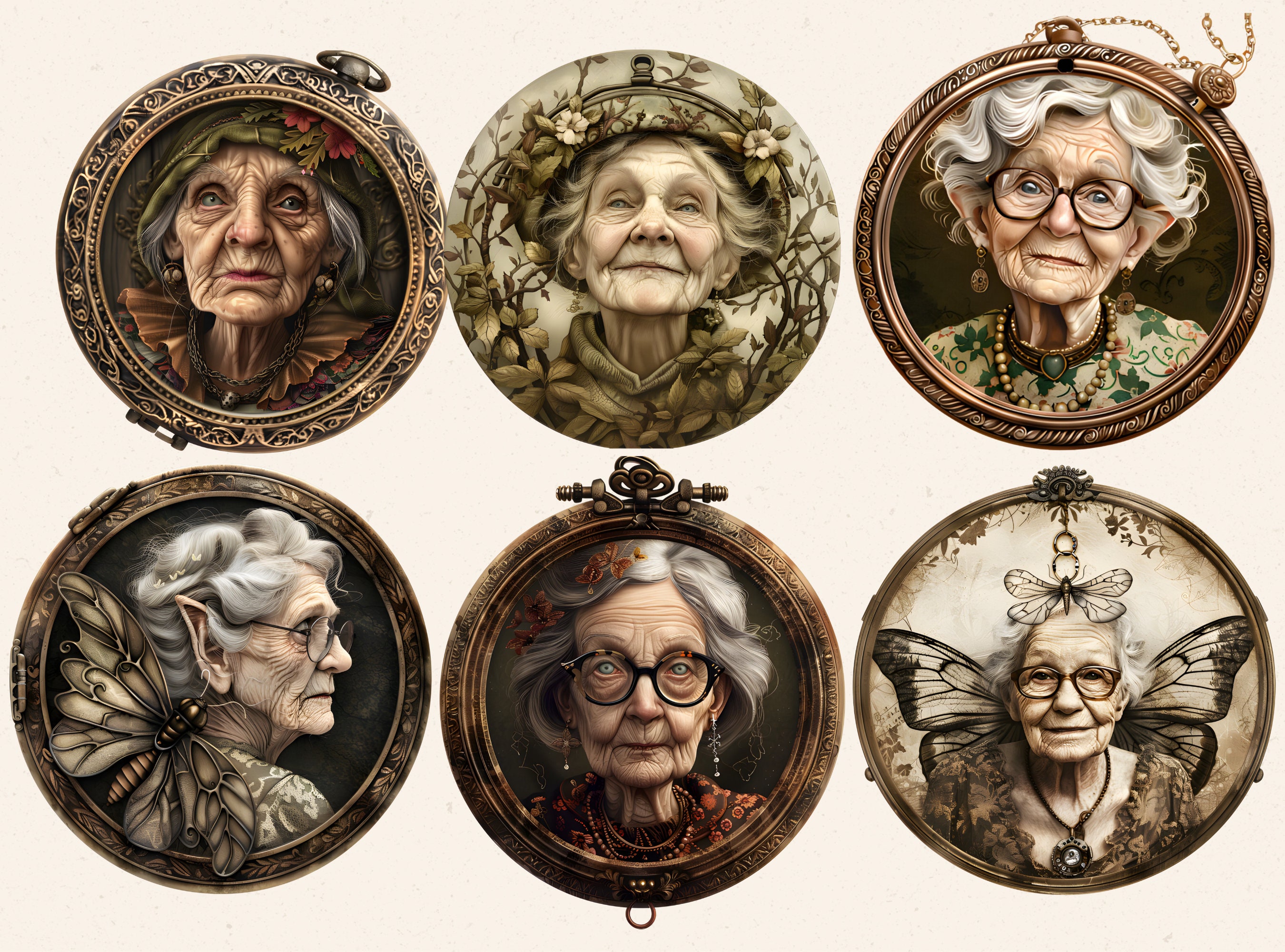 Old Lady Clipart, Old Lady Png, Funny Old Ladies Clipart, Magical Fairy ...