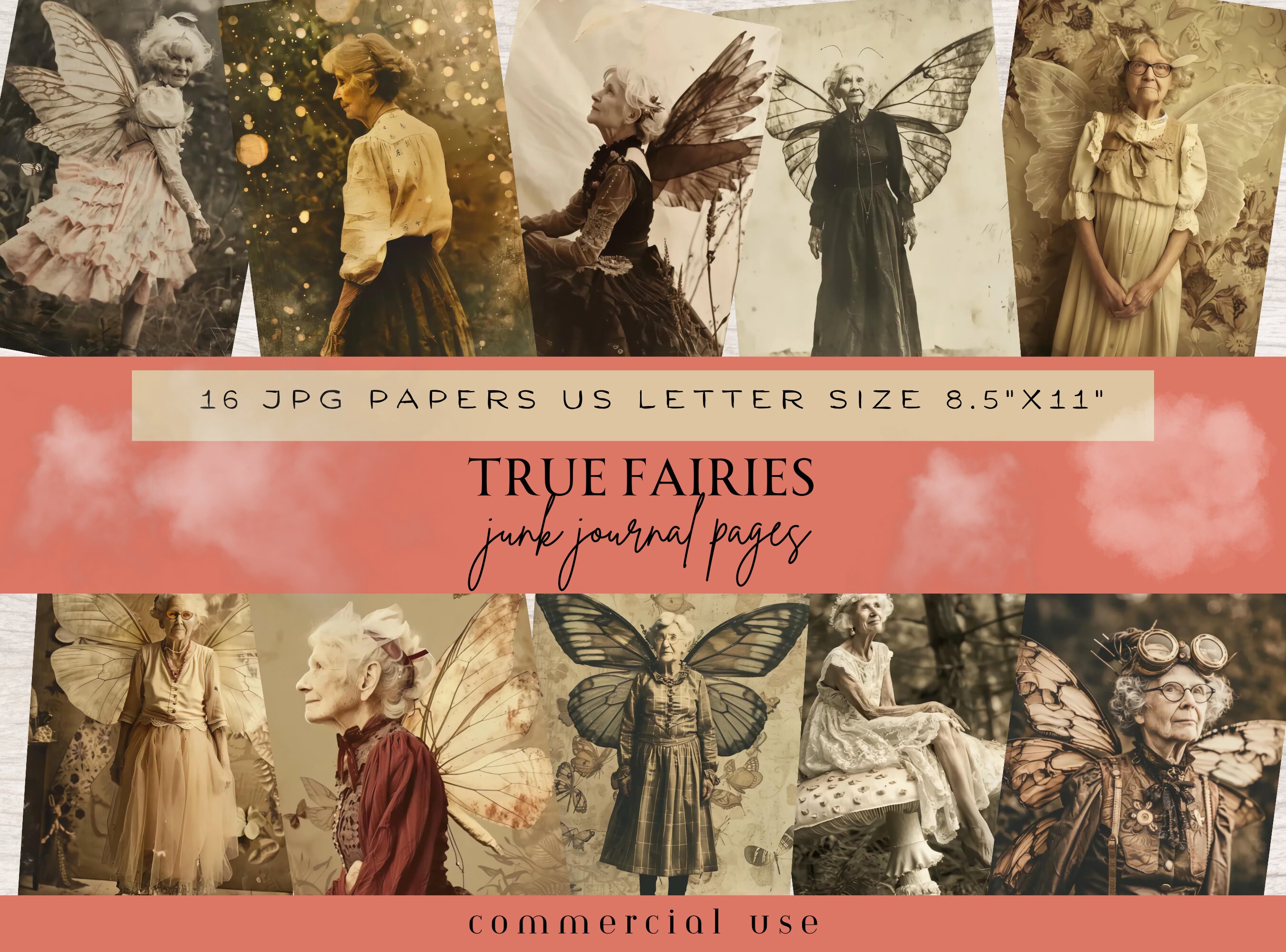 Vintage Fairy Images, Junk Journal Fairies, Grandma Fairy Junk Journal ...