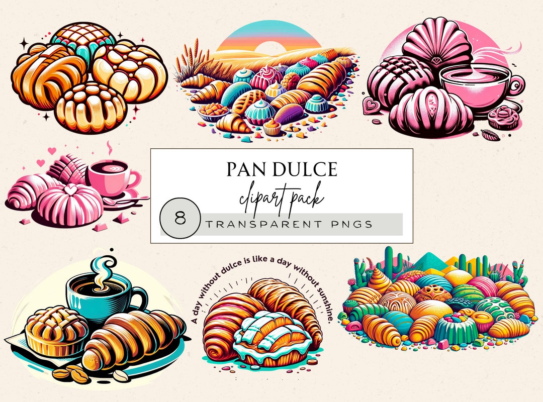 Pan Dulce Clipart, Pan Dulce Season Png, Pastry Png, Pastry Clipart ...