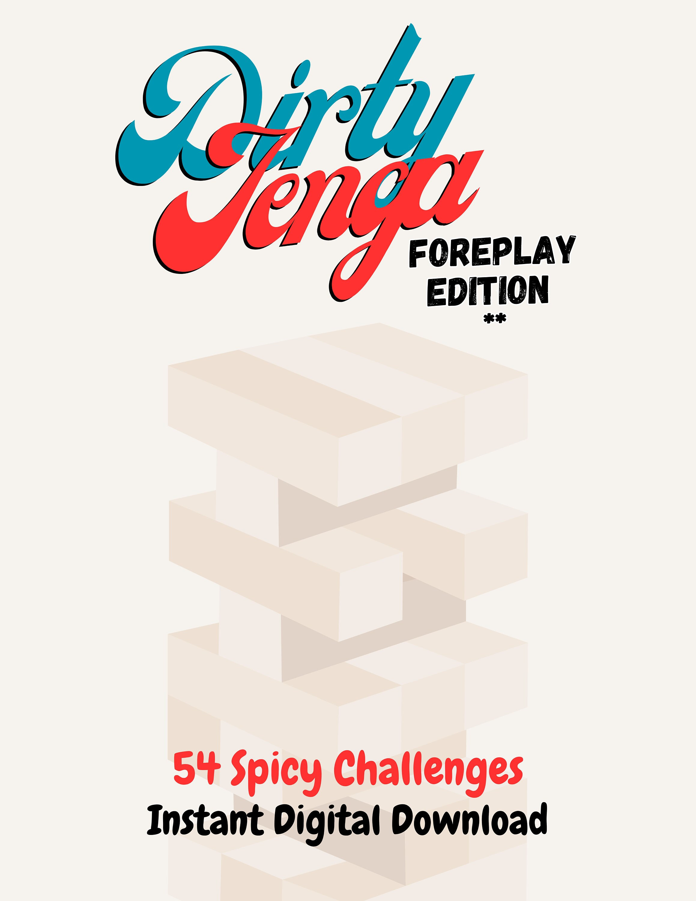 Printable Sexy Game Dirty Jenga, Sex Games Hot Adult Tower Sex Game. 54 ...