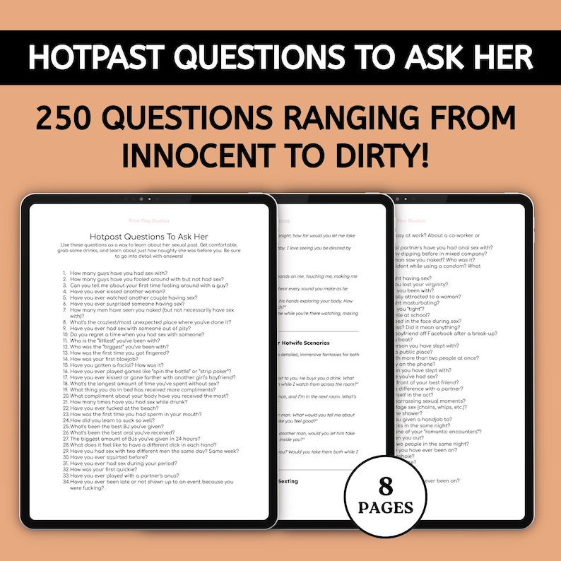 Hotwife Conversation Starter, 250 Hotpast Questions for Hotwife Cuckold ...
