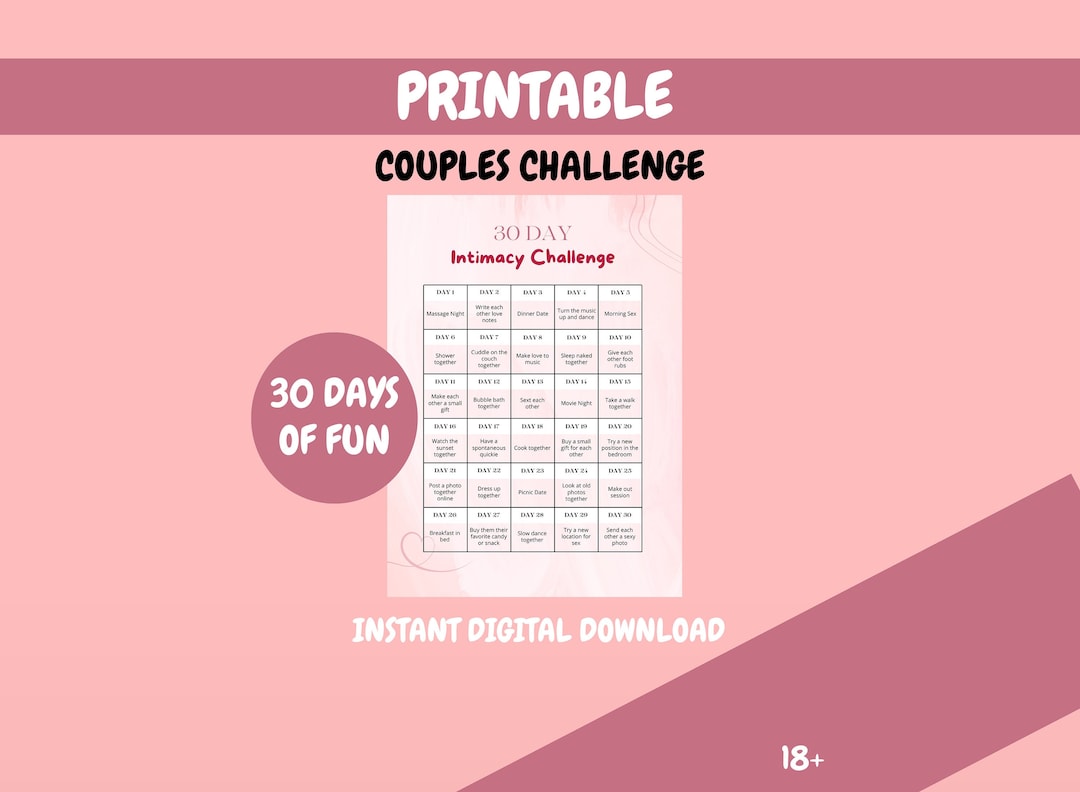 Intimacy 30 Day Challenge, Relationship Challenge Builder for Couples ...
