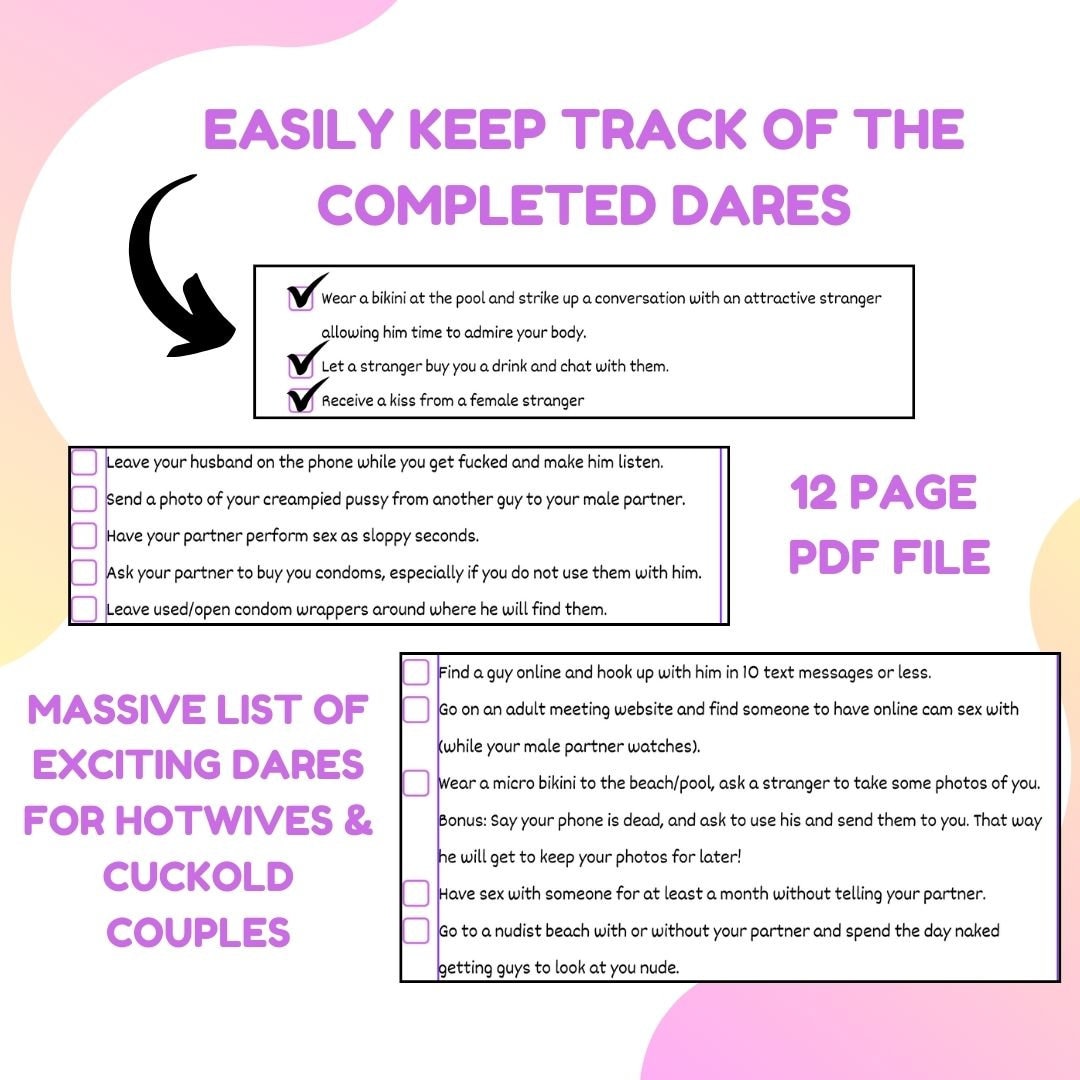 Hotwife & Cuckold Dares - Lifetime Edition! Hotwife Cuckold Dare Game ...