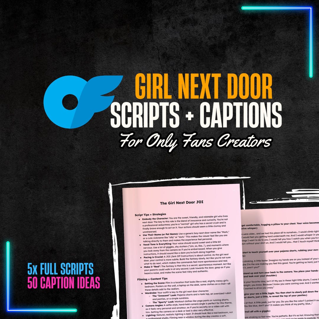 Girl Next Door Onlyfans Scripts JOI Scripts, Taboo Roleplay, 50 ...