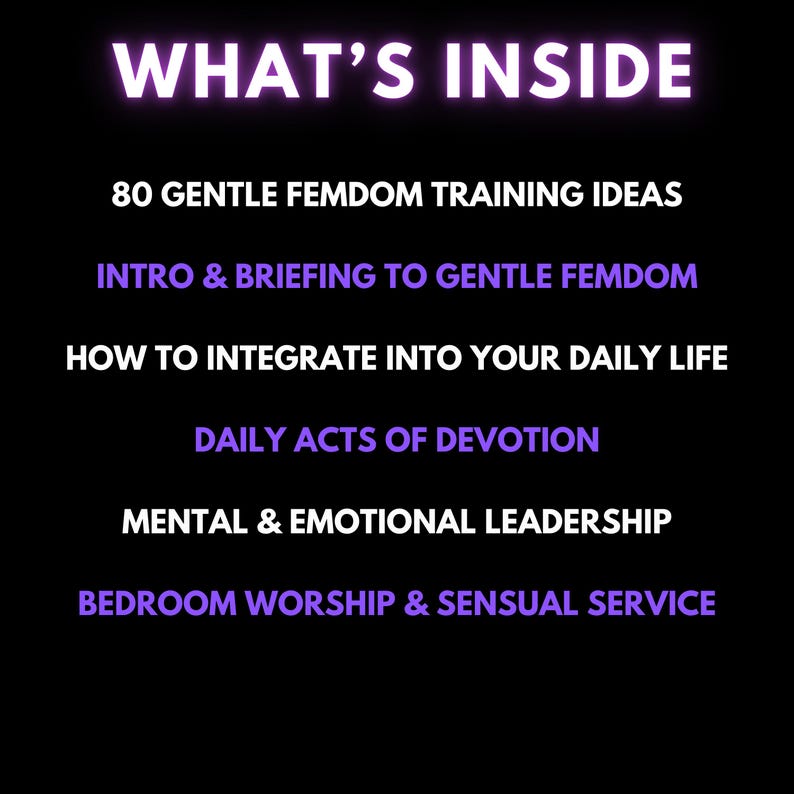 Gentle Femdom Guide: 80 FLR Ideas for Couples Female Led Relationships ...