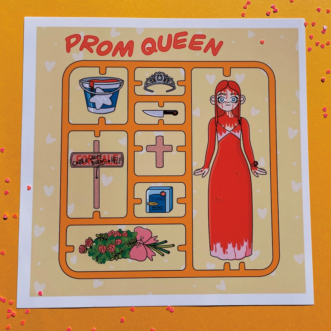 The Prom Queen 8”x8” Art Print, Horror Movie Art Print, Doll Art Print ...