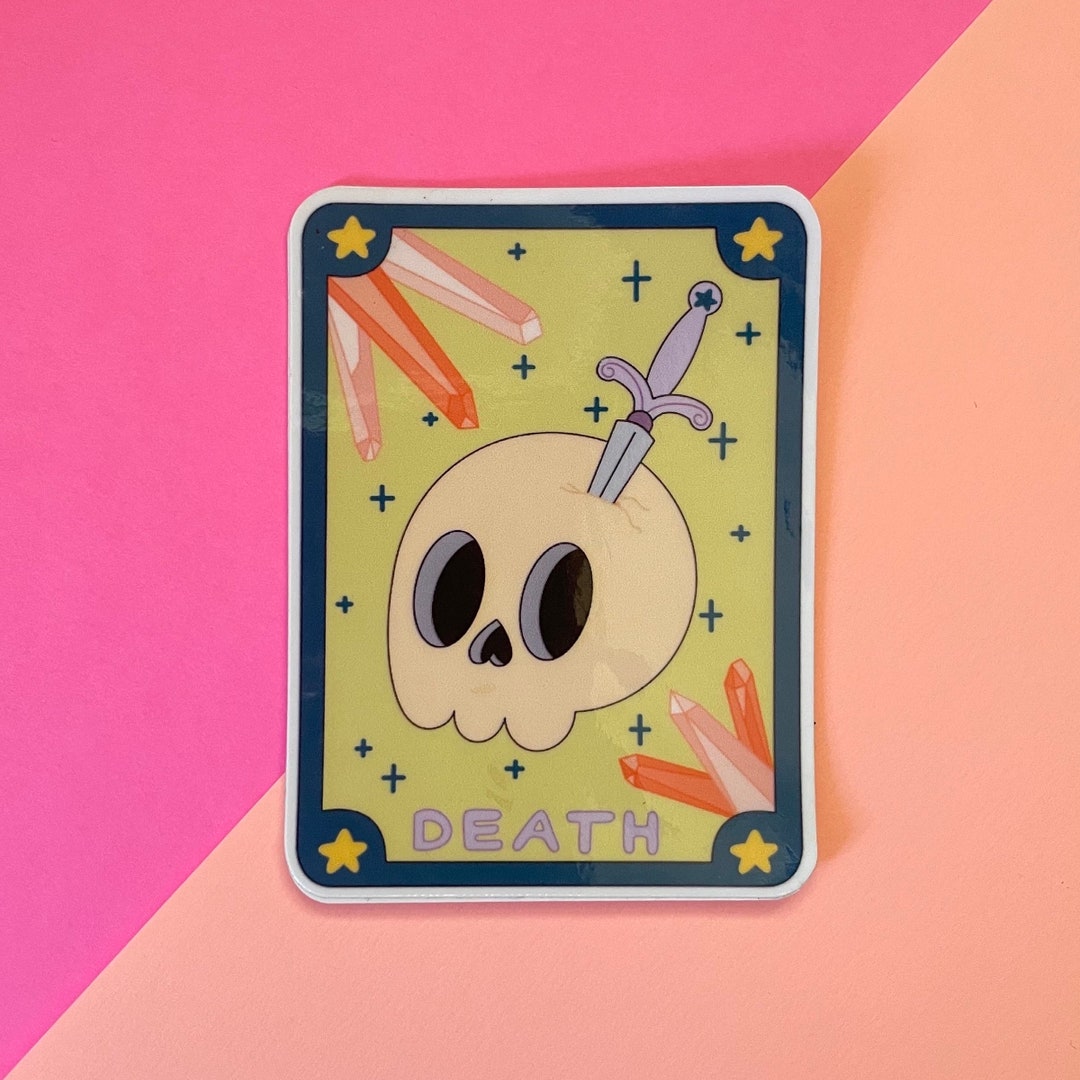Death Tarot Card Sticker~ Vinyl Sticker~ Tarot ~ Death~ Skull Sticker ...
