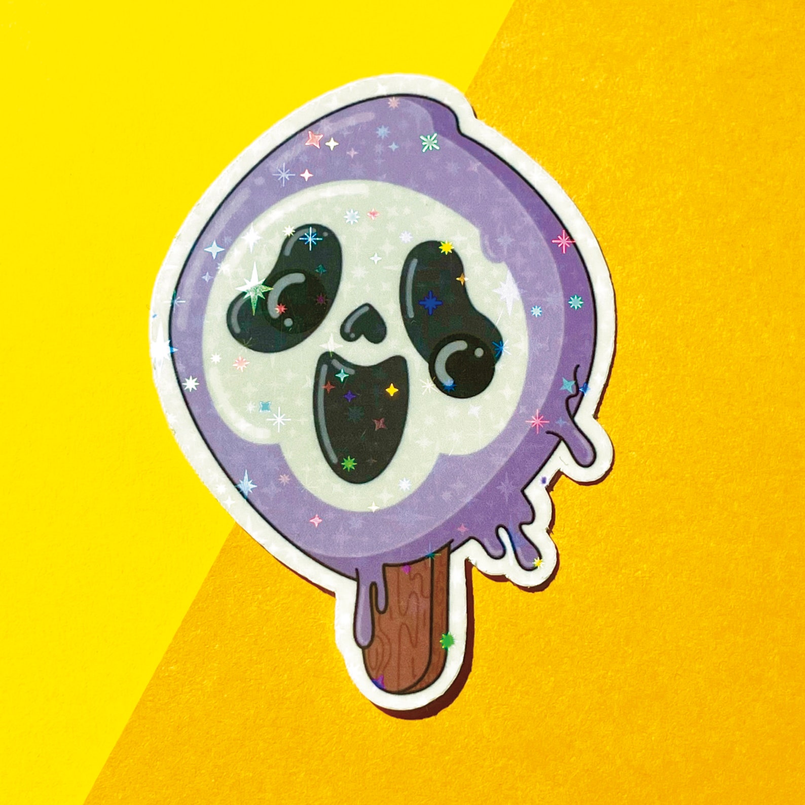 Scream for Ice Cream Iridecent Sticker Vinyl Sticker Popsicle Ghostface ...
