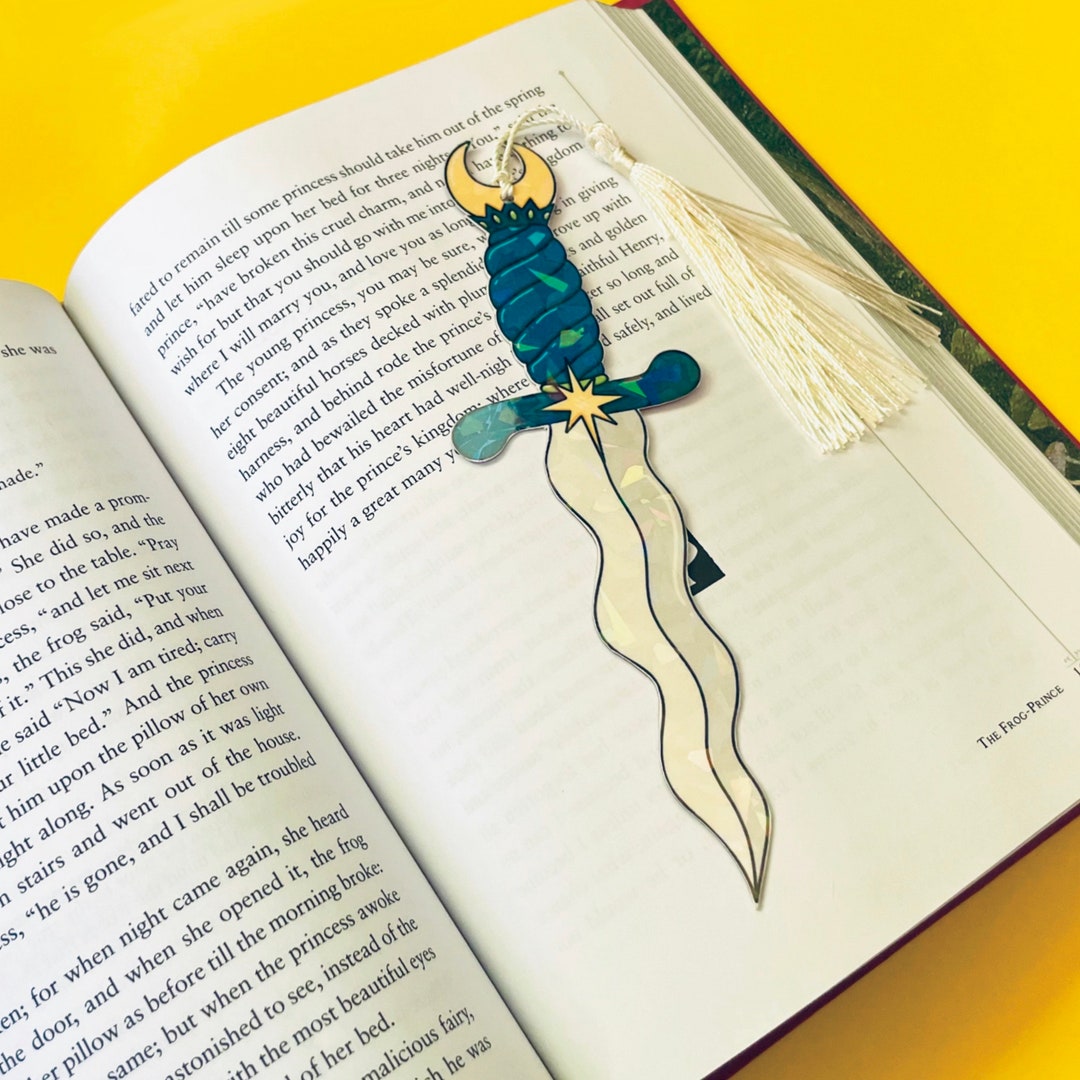 Star and Moon Dagger Bookmark~ Iridescent Bookmark~ Sword ~ Cute ...