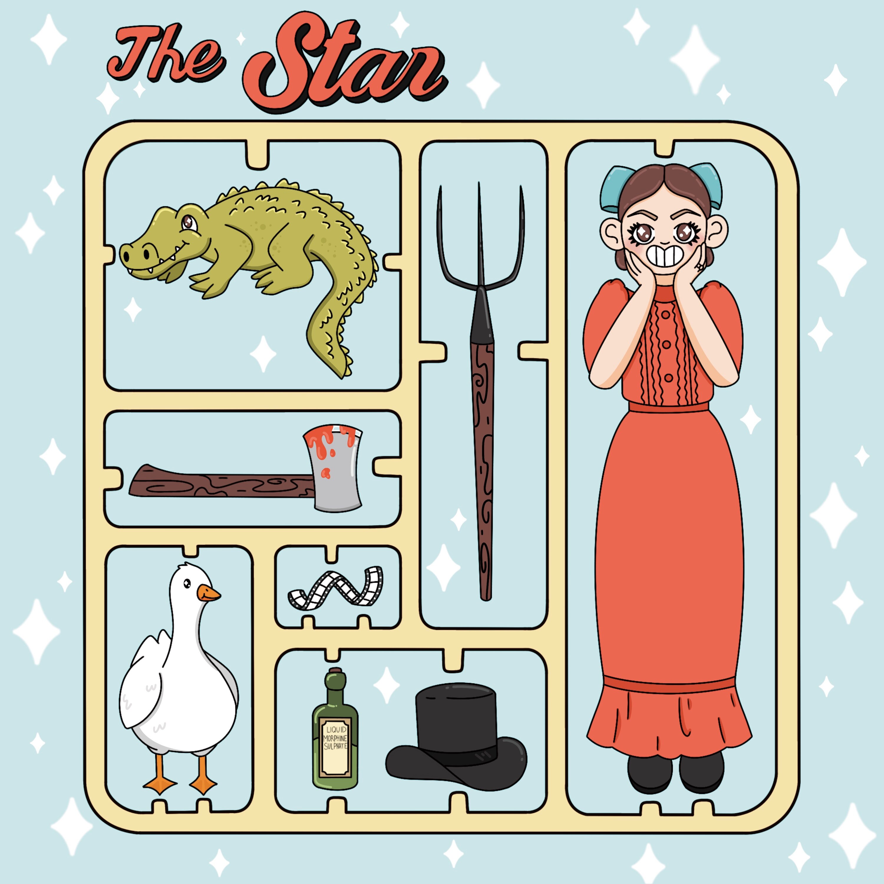 The Star 8x8 Art Print Horror Movie Art Print Doll Art - Etsy