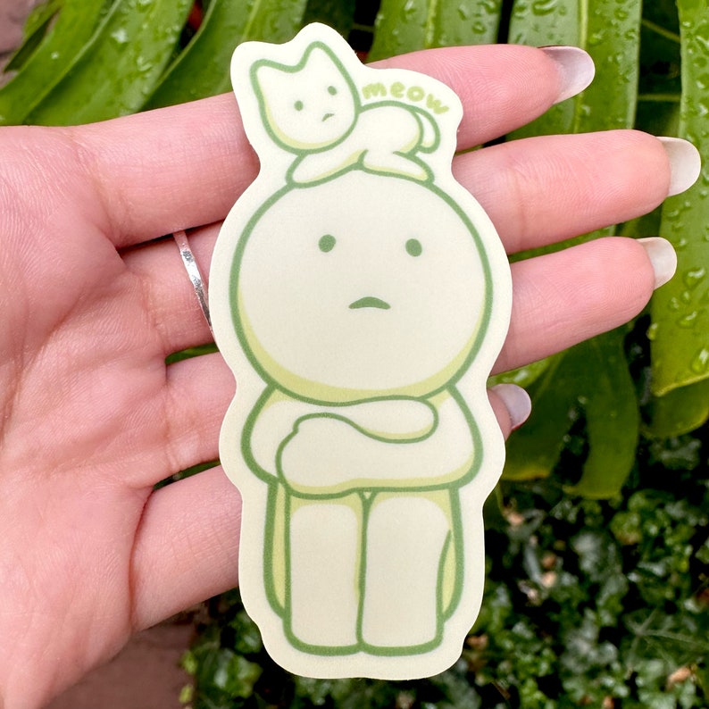 Smiski Cat Sticker Kawaii Cute Vinyl Waterproof Sticker - Etsy Smiski Cat Sticker Kawaii Cute Vinyl Waterproof Sticker - Etsy