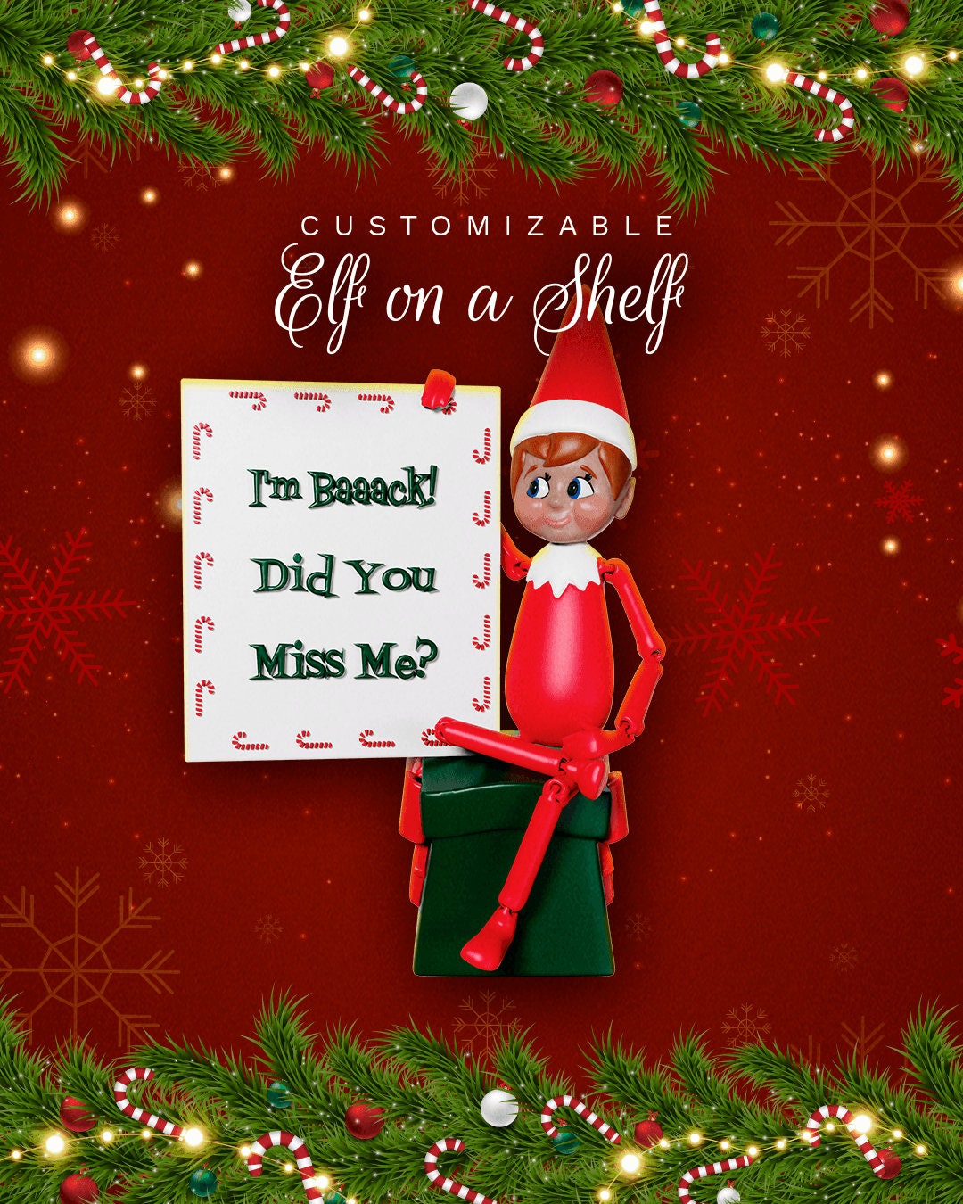 Customisable Elf on the Shelf 3d Printed - Etsy