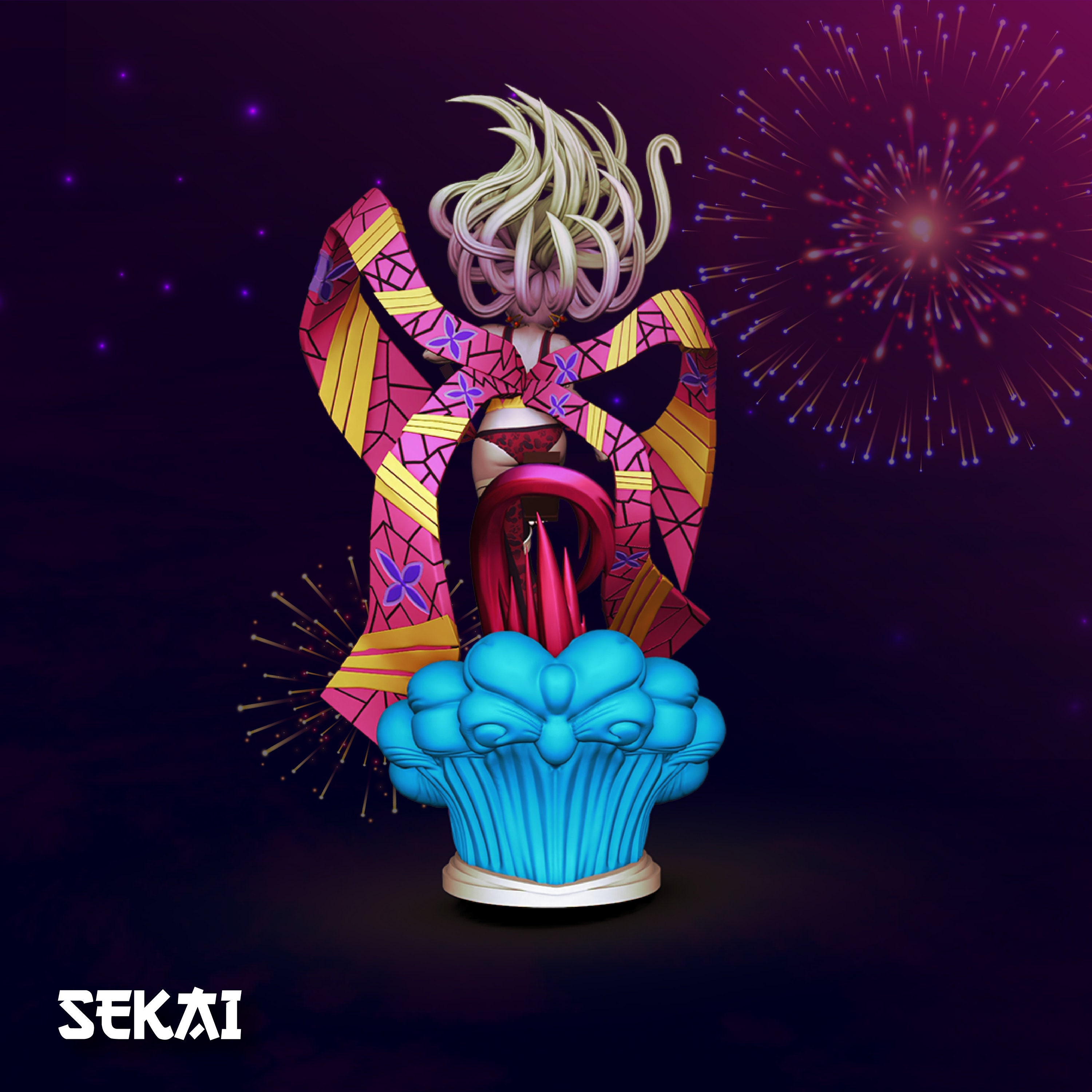 Daki Demon Slayer: Kimetsu No Yaiba Anime Character Sculpture 3d ...