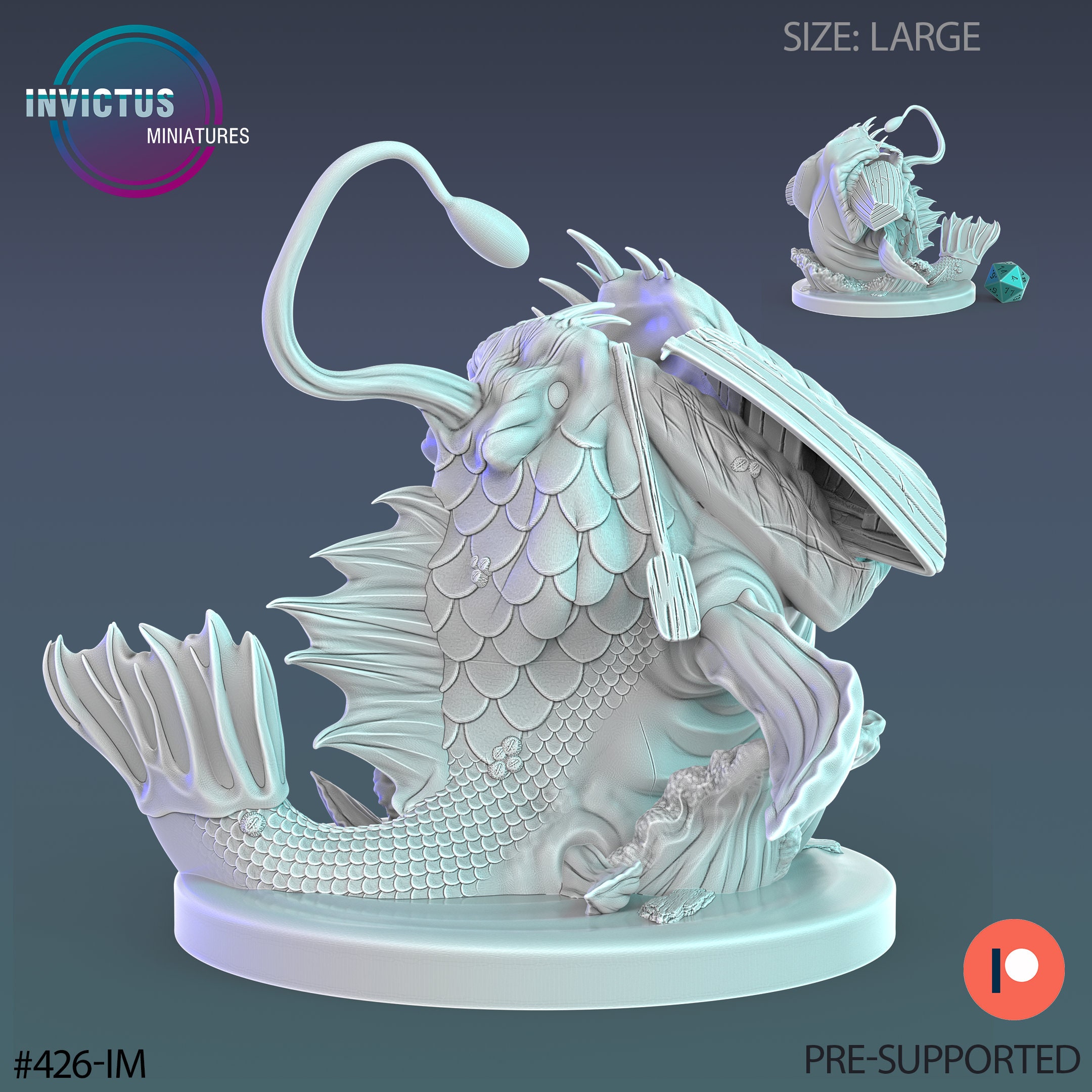 Angler Fish (large Scale) - Resin Model - Based of Futuristic Tabletop ...