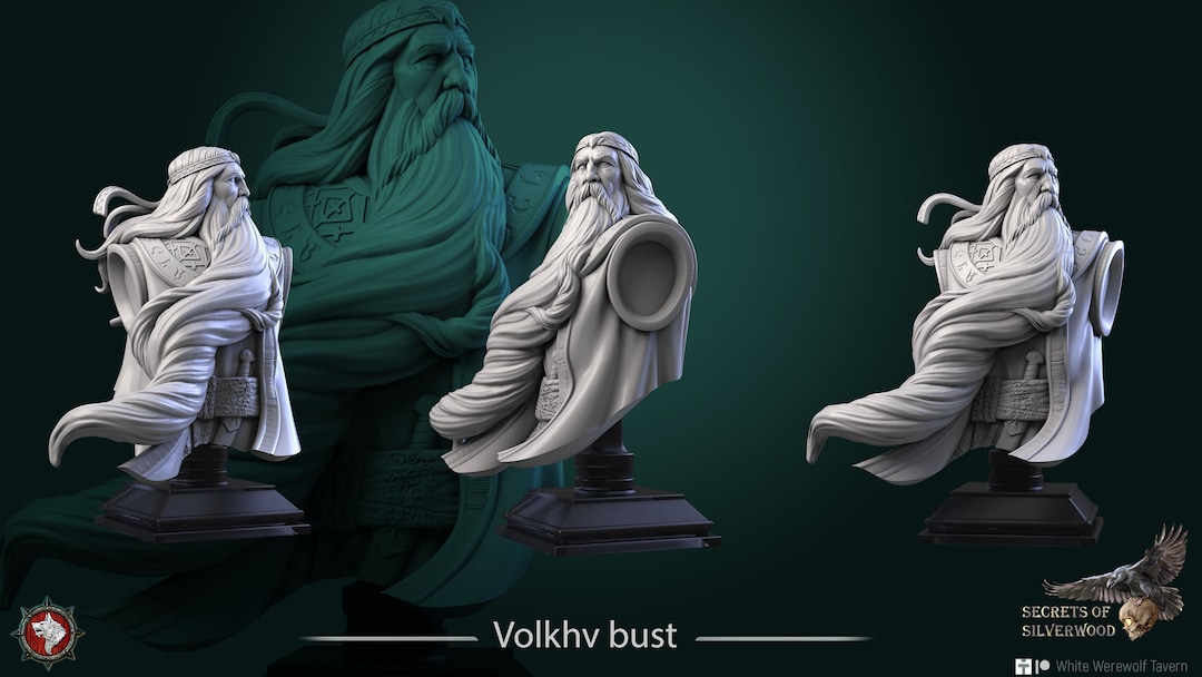 Volkhv Bust - Resin Bust Based of Fantasy Tabletop Gaming / Dnd ...