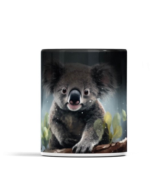 Koala Black Colour Changing Mug | Koala Ceramic Coffee Cup | Colour ...