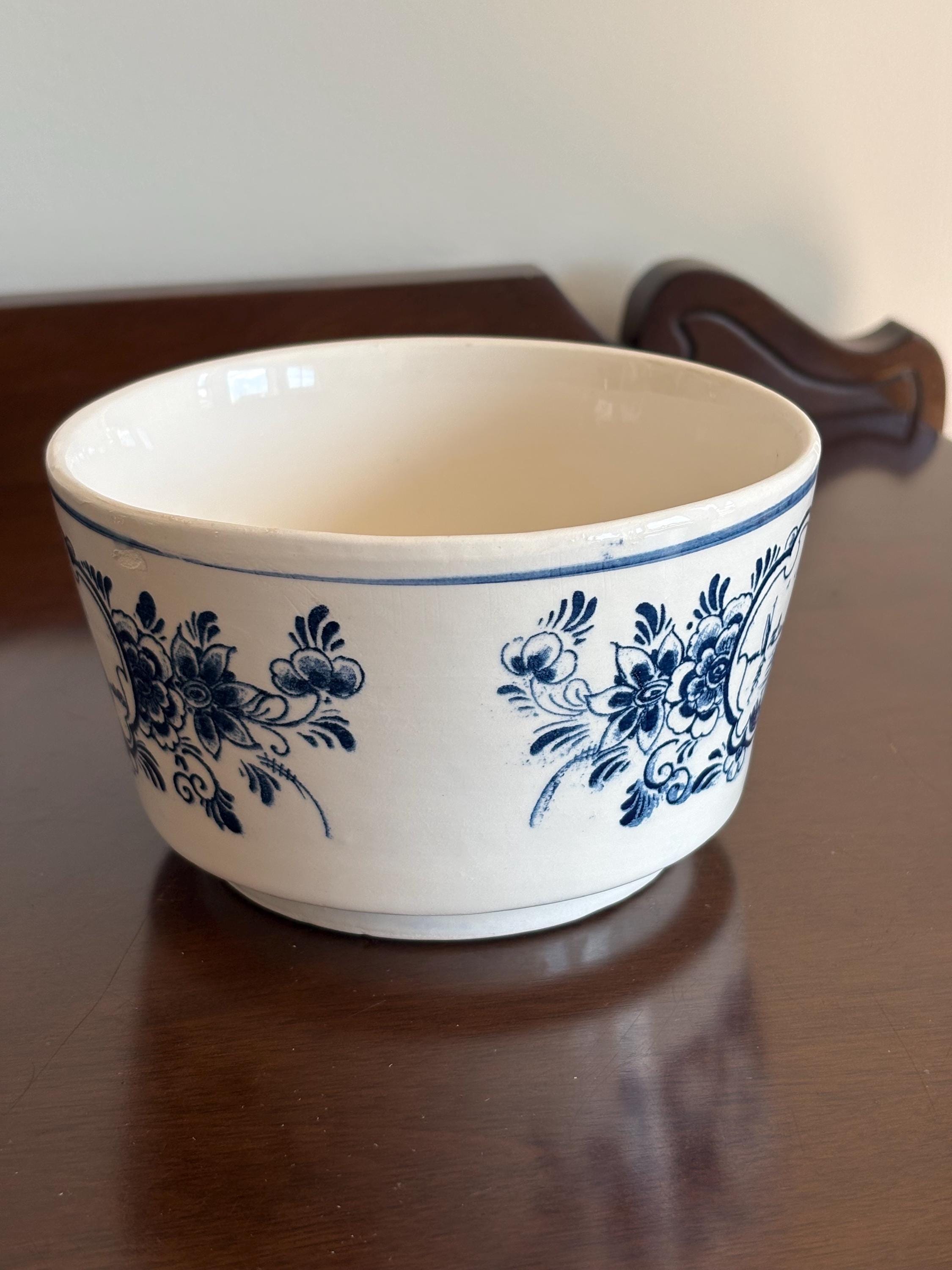 Delft Blue Planter Vintage Delft Blue Ceramic Flower Pot, Decorative ...