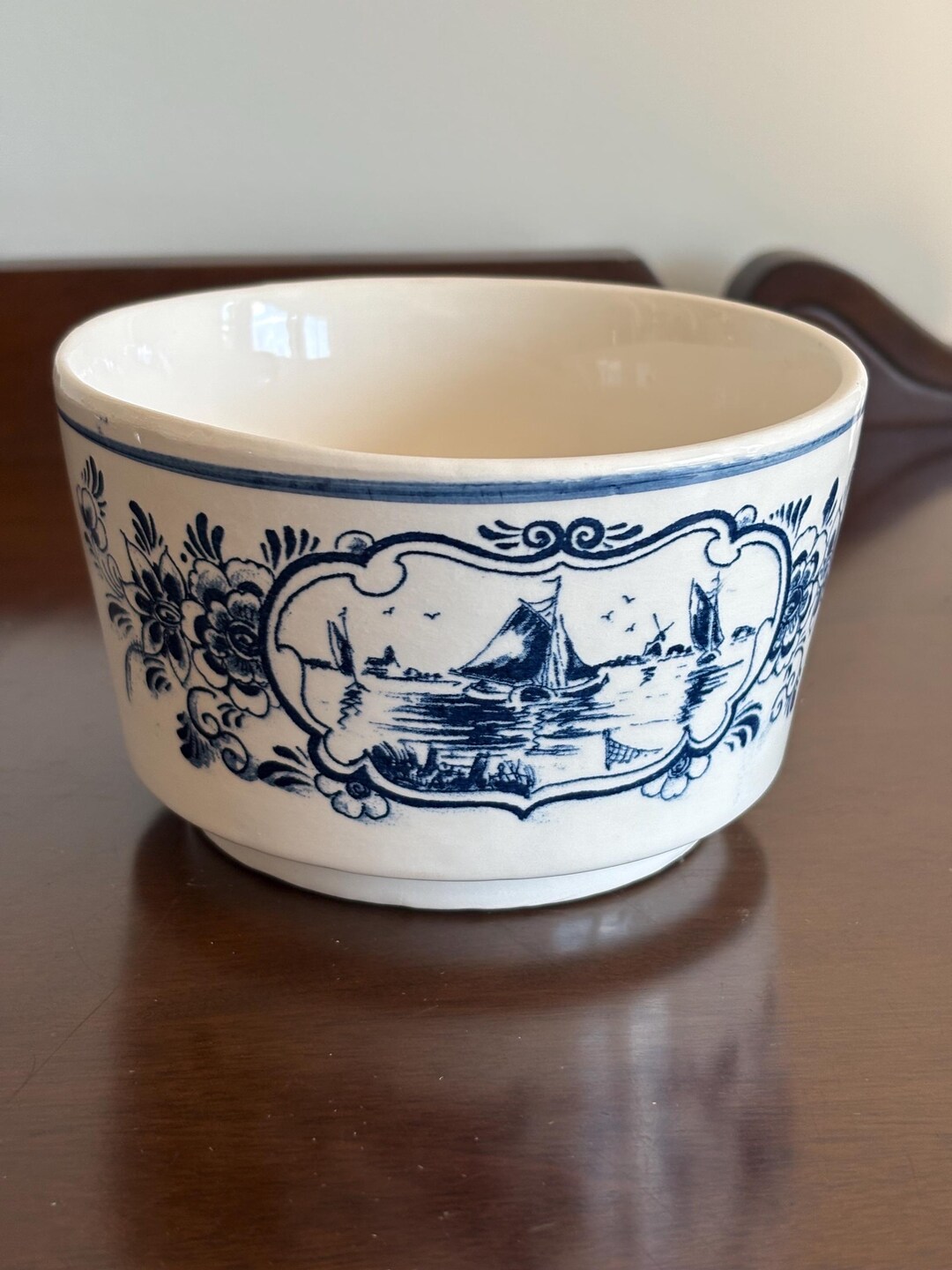 Delft Blue Planter Vintage Delft Blue Ceramic Flower Pot, Decorative ...