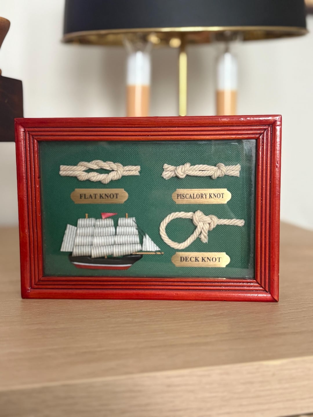 Vintage Framed Nautical Knots Shadow Box - Maritime Decor, Coastal ...