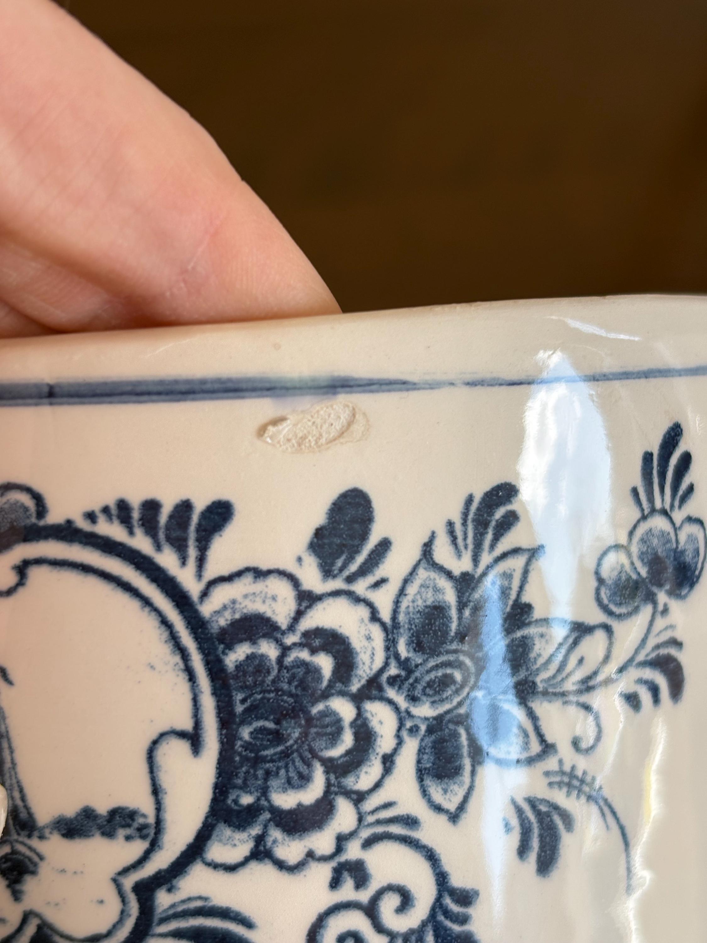 Delft Blue Planter Vintage Delft Blue Ceramic Flower Pot, Decorative ...