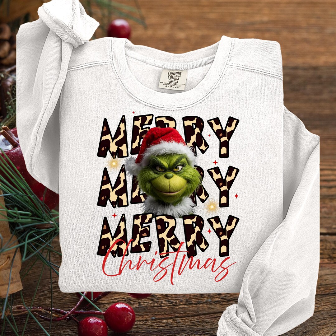 Leopard Grinch Merry Christmas PNG, Christmas Shirt Design, Funny ...