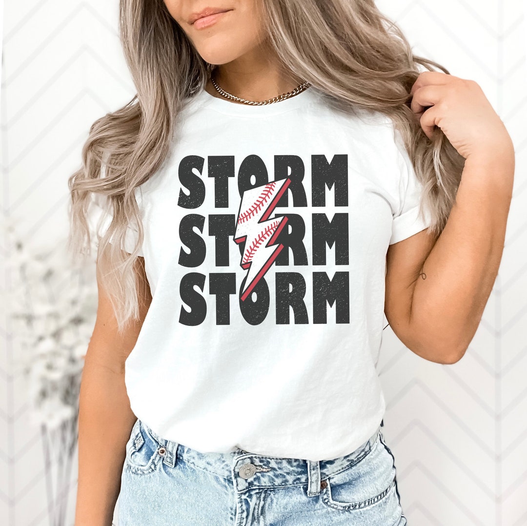 Storm Baseball Lightning Bolt Retro Shirt - Etsy