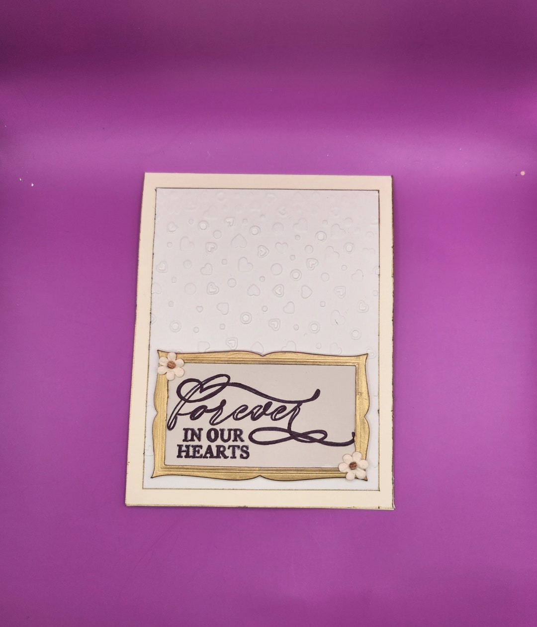 Sympathy Card Handmade | White Floral Embossed Design | Elegant ...