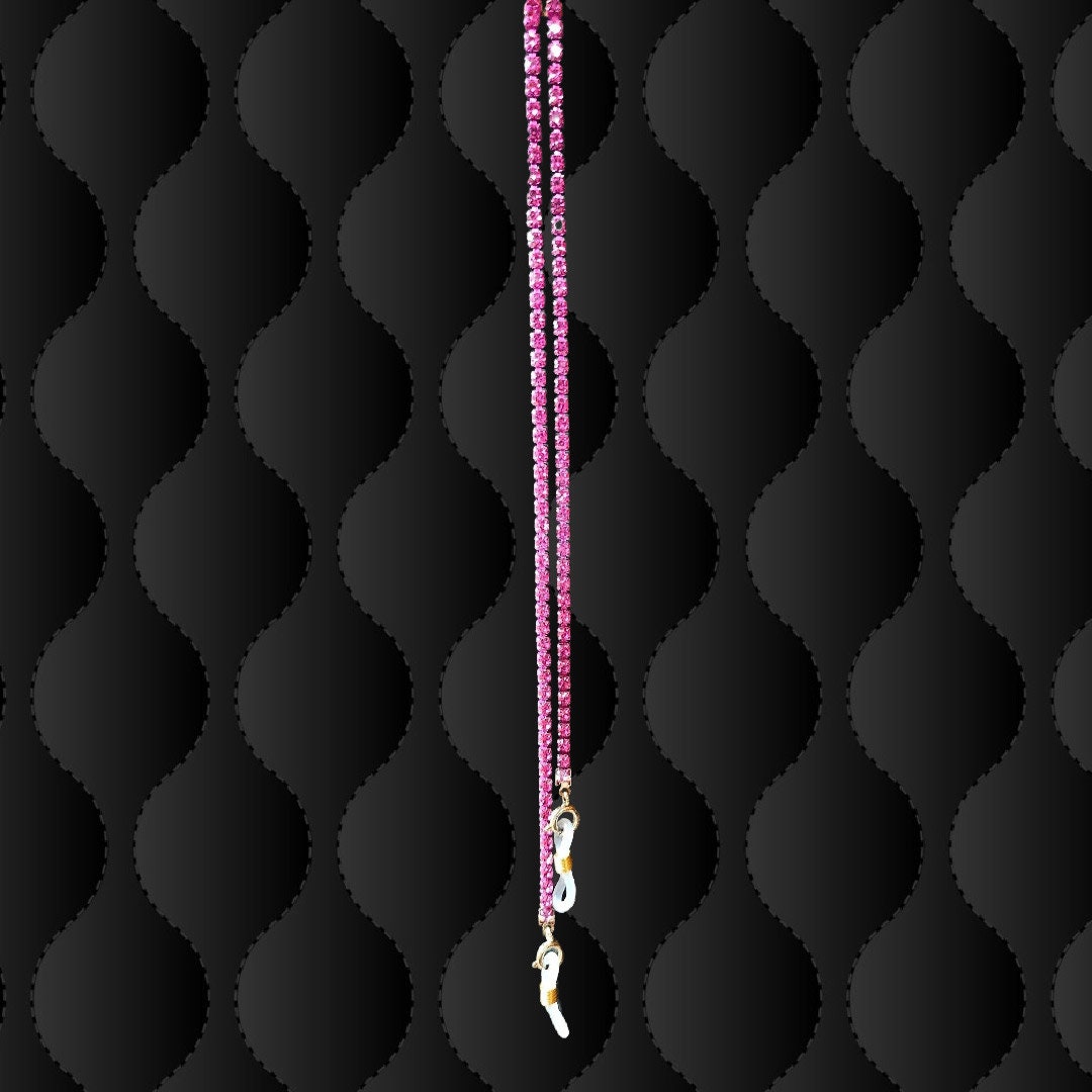 Fushia Crystal Eyeglass Holder, 3mm - Etsy