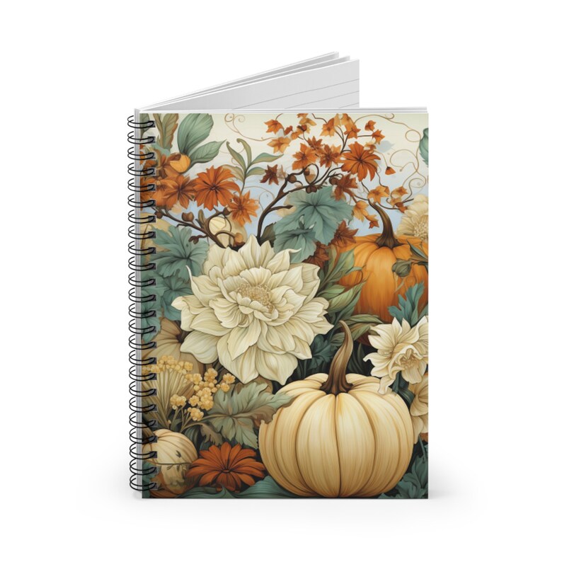 Autumn Cottagecore Spiral Bound Journal, Cozy Fall Notebook, Cottage ...