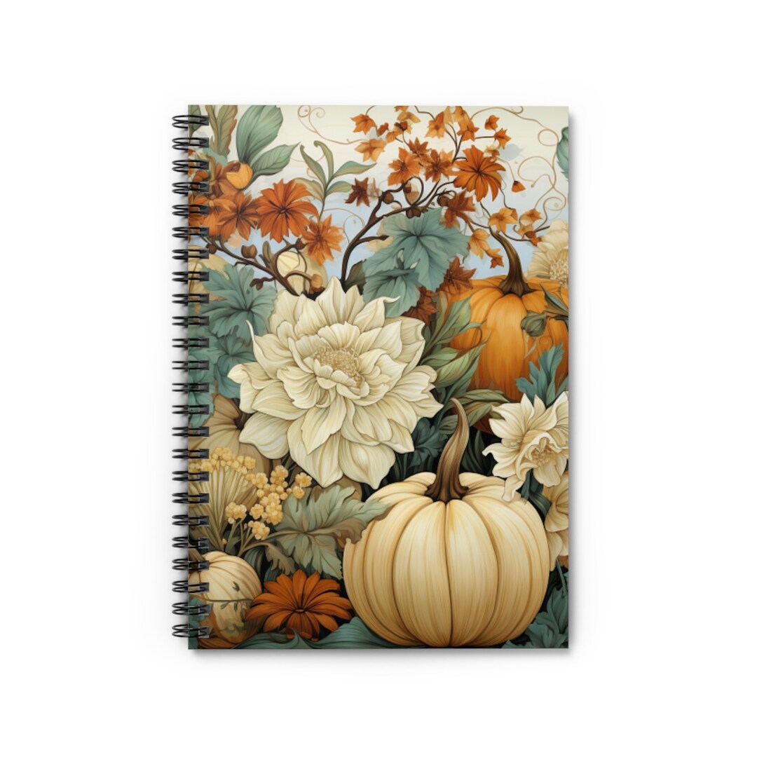 Autumn Cottagecore Spiral Bound Journal, Cozy Fall Notebook, Cottage ...