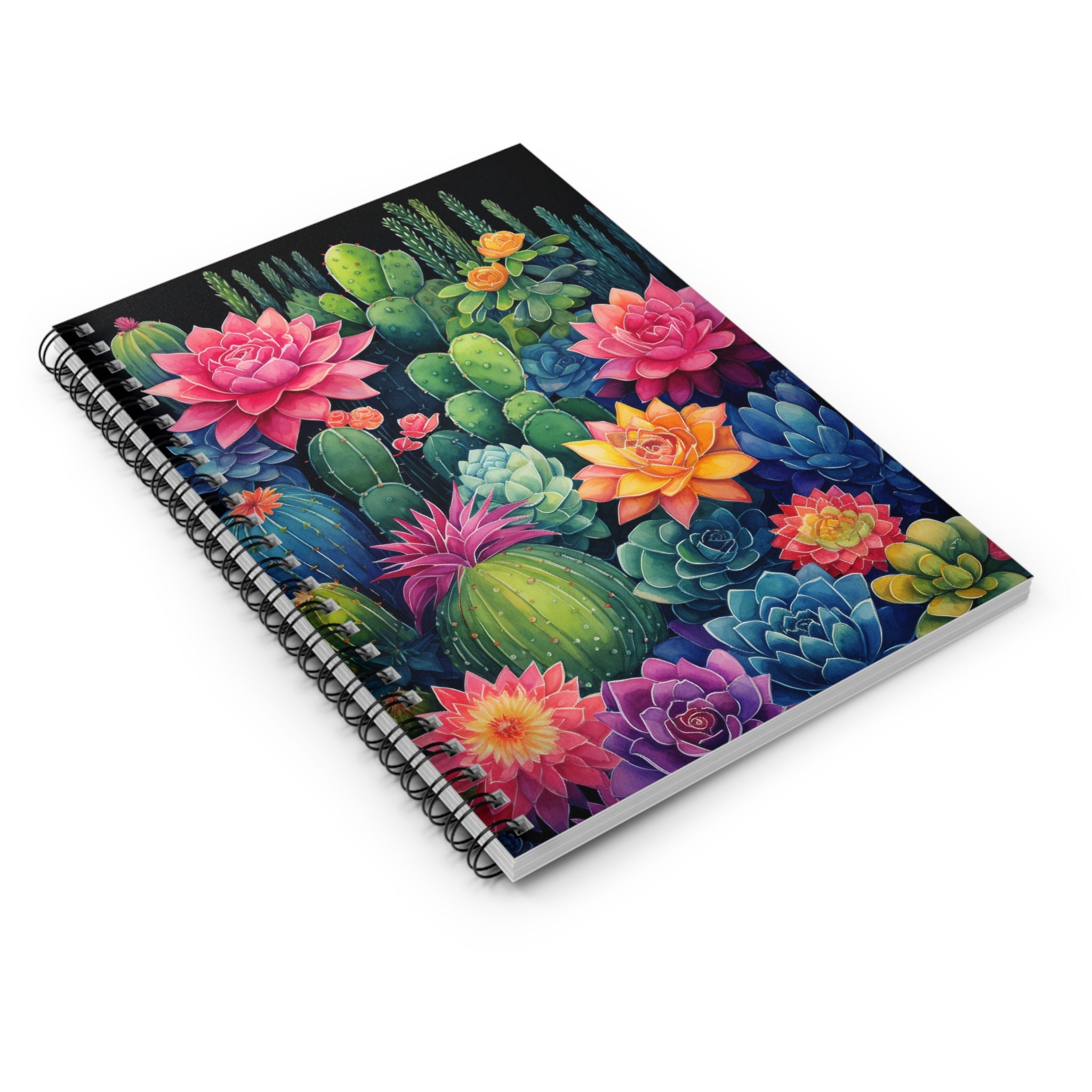 Cactus Spiral Notebook, Cactus Journal, 6x8 Lined Journal for Gardeners ...