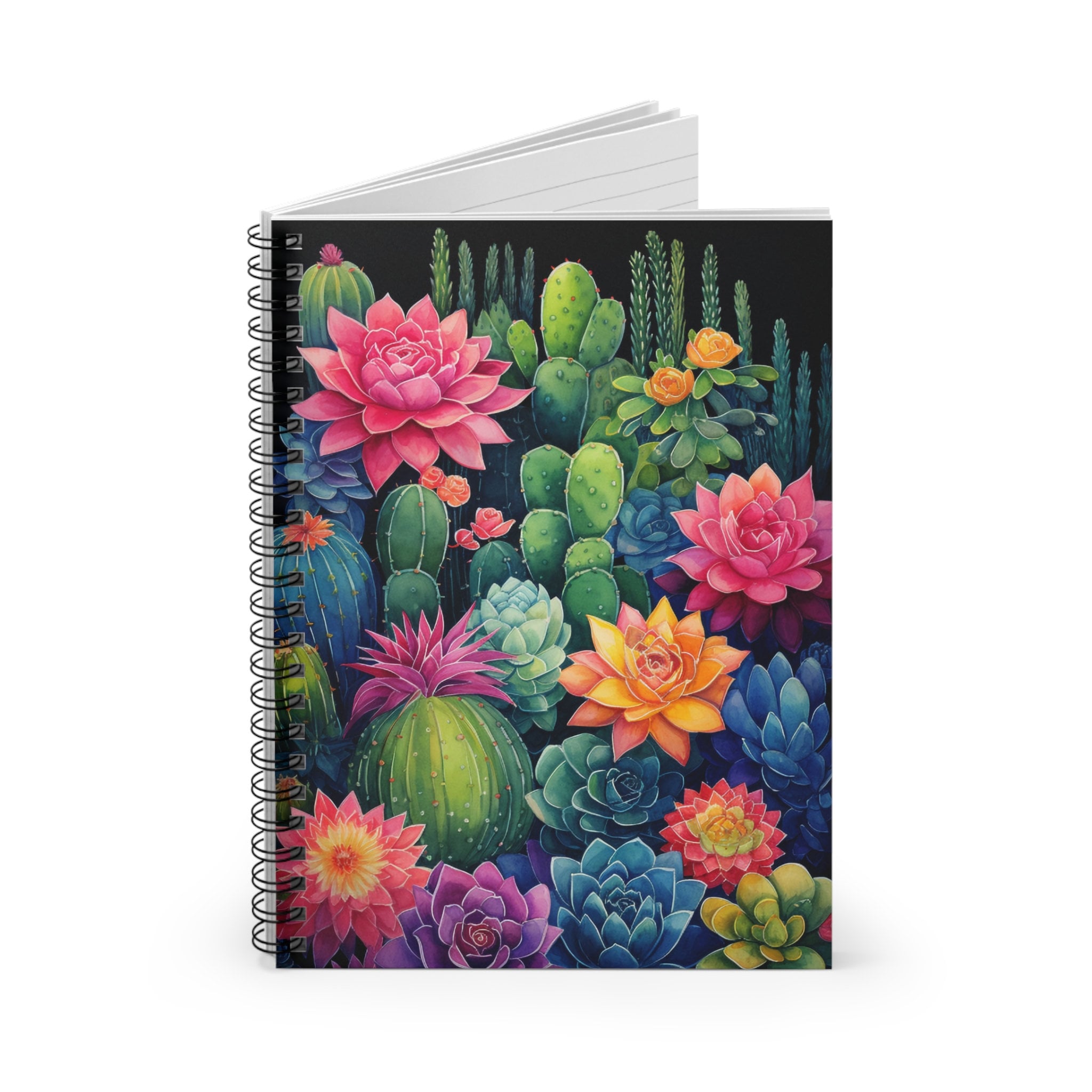 Cactus Spiral Notebook, Cactus Journal, 6x8 Lined Journal for Gardeners ...