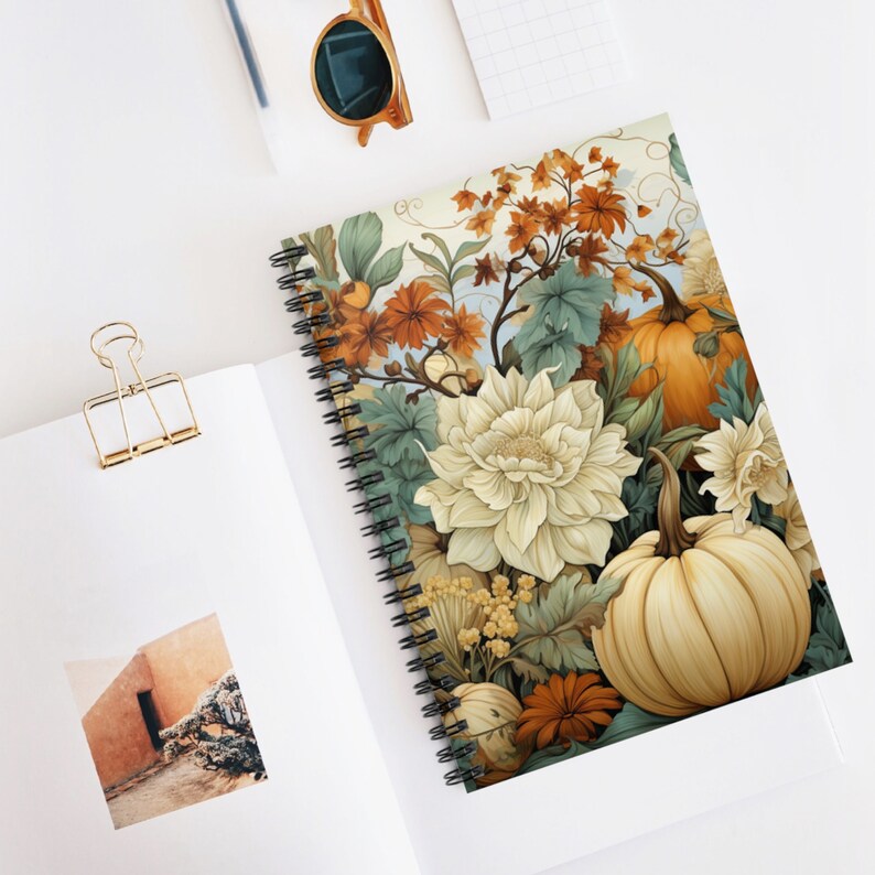 Autumn Cottagecore Spiral Bound Journal, Cozy Fall Notebook, Cottage ...