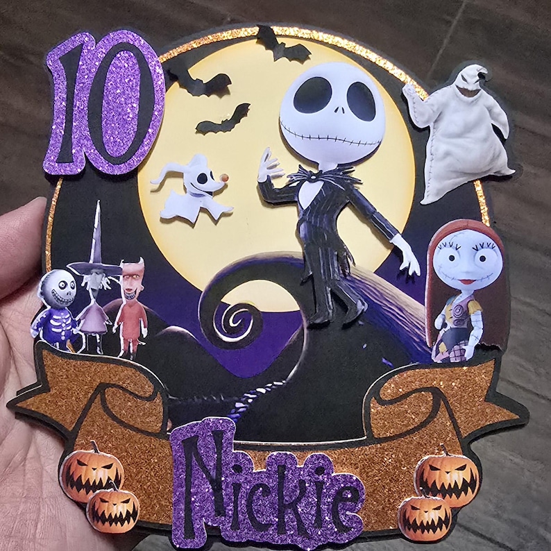 Nightmare Before Christmas Cake Topper, Nightmare Before Christmas ...