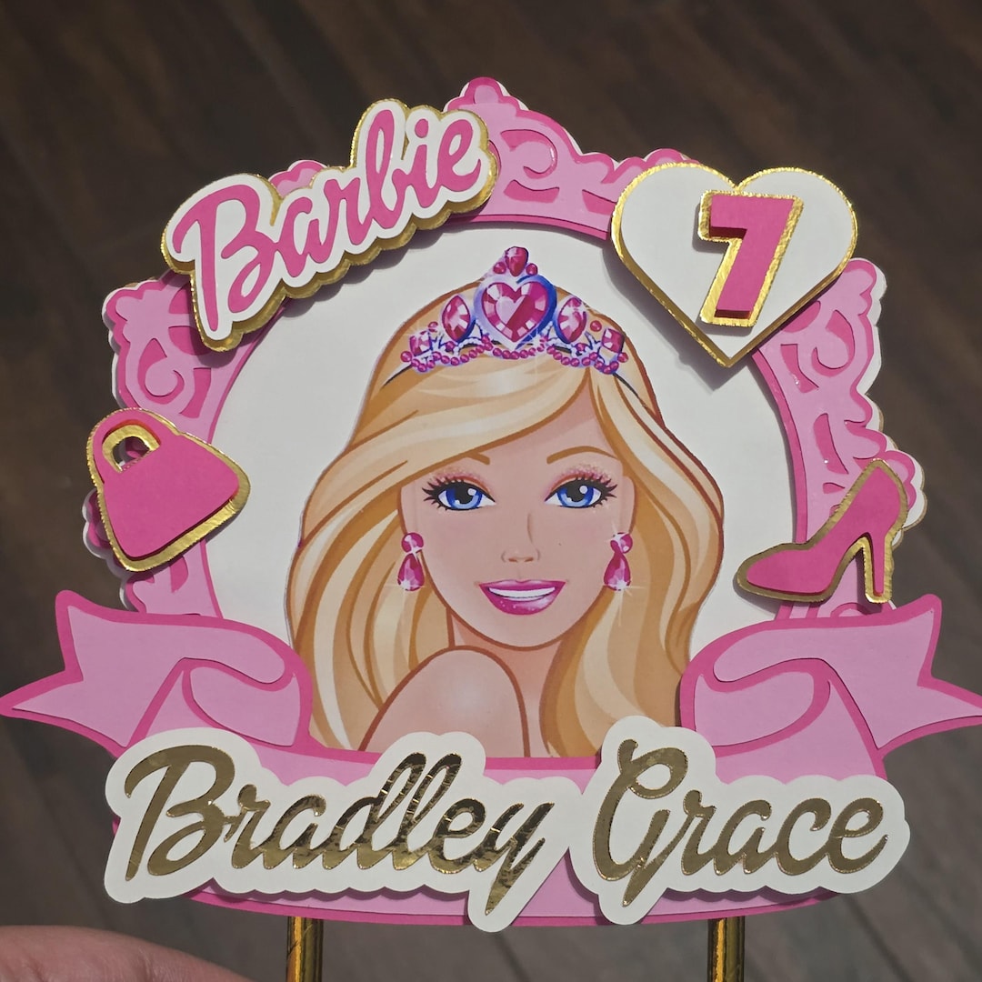 Personalized Fashion Doll, Pink Doll Cake Topper. - Etsy