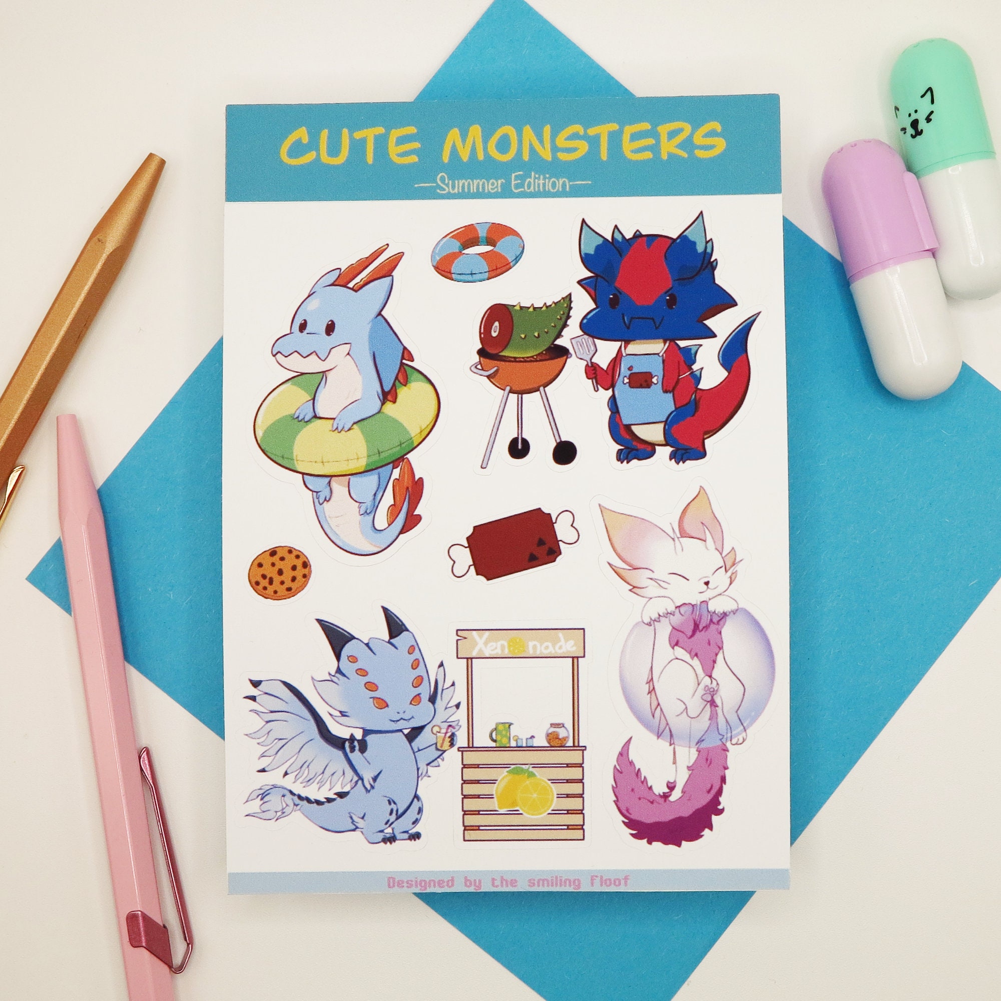 Monster Hunter Chibis Vinyl Sticker Sheet - Etsy