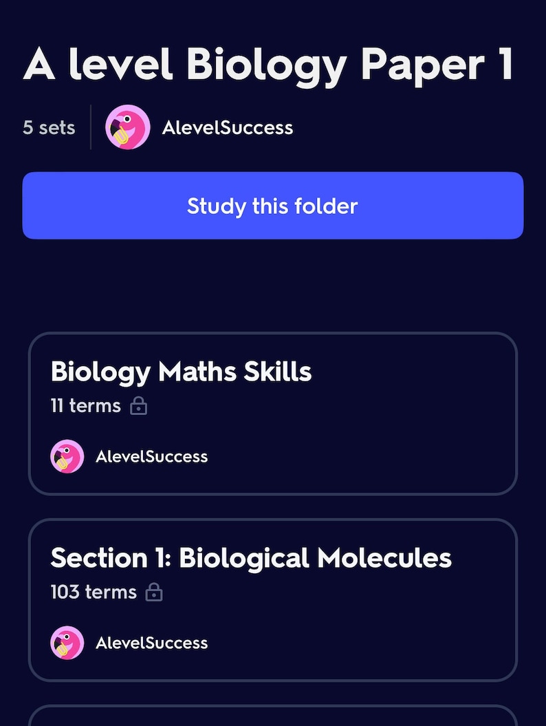 AQA AS Biology Flashcards Revision - Etsy