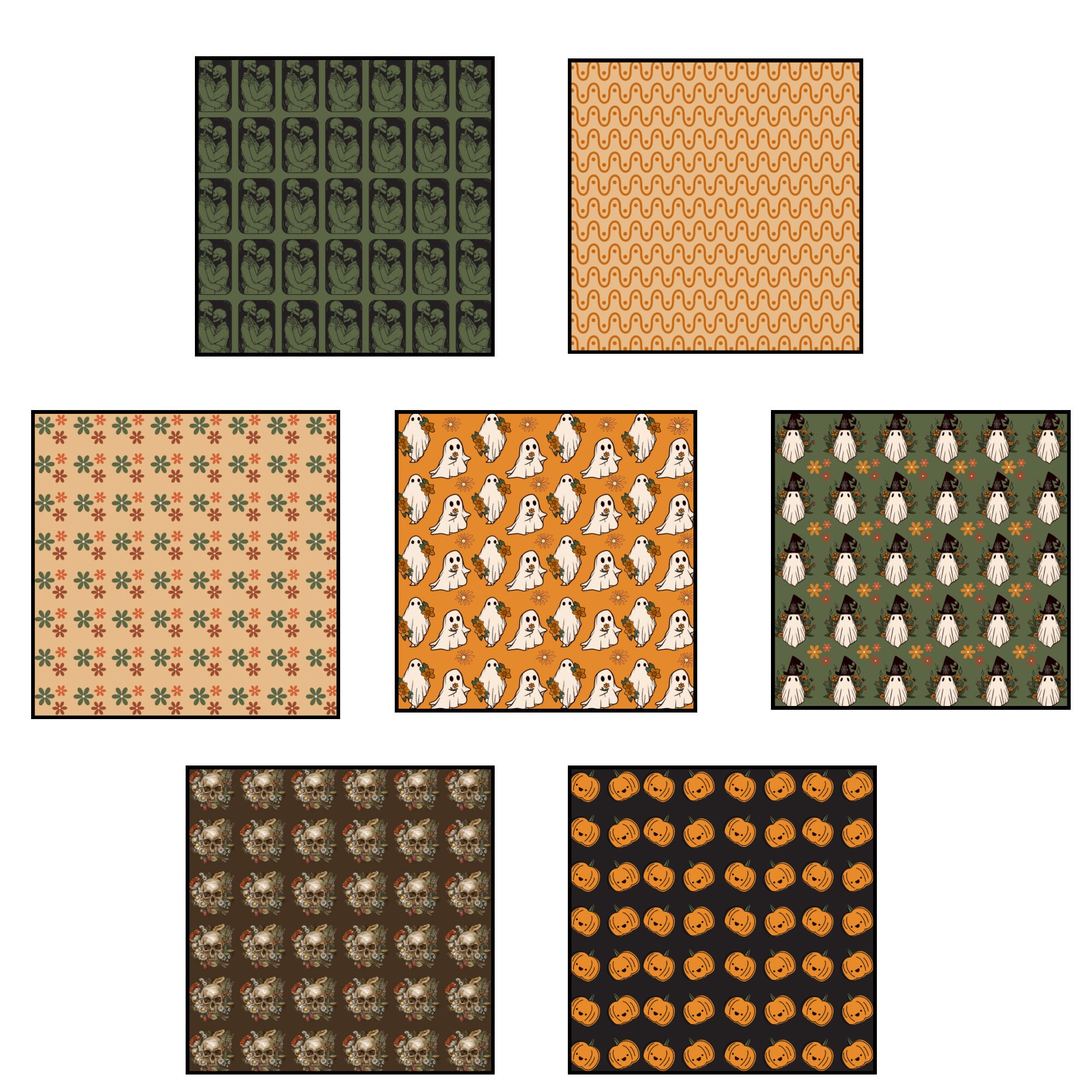 Halloween Digital Paper ,clipart Pack Vintage Digital Paper. With Sweet ...