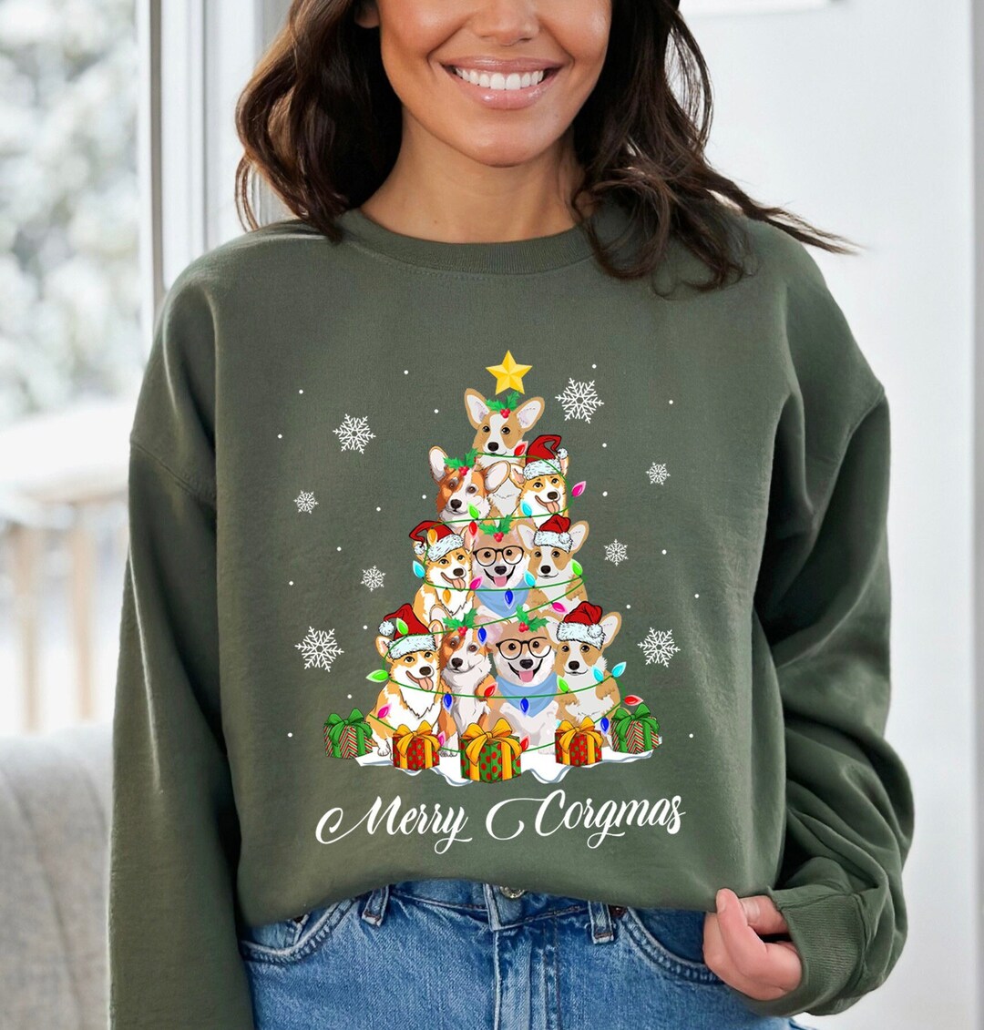 Merry Corgmas Sweatshirt, Corgi Christmas Sweater, Funny Christmas ...