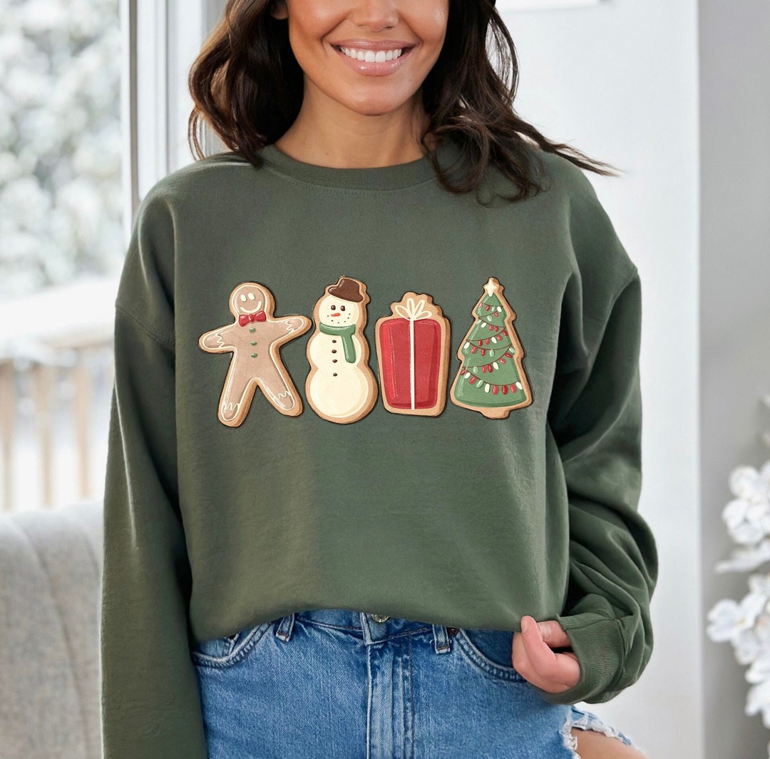 Gingerbread Cookies Sweatshirt, Xmas Sweatshirt, Christmas Party ...