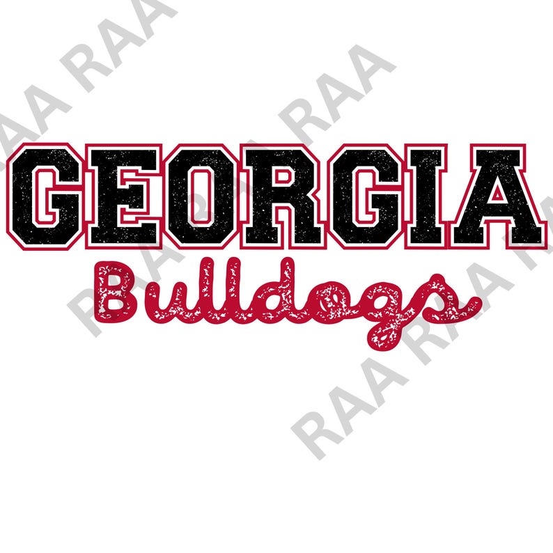 Georgia Bulldogs PNG File GA Football PNG - Etsy
