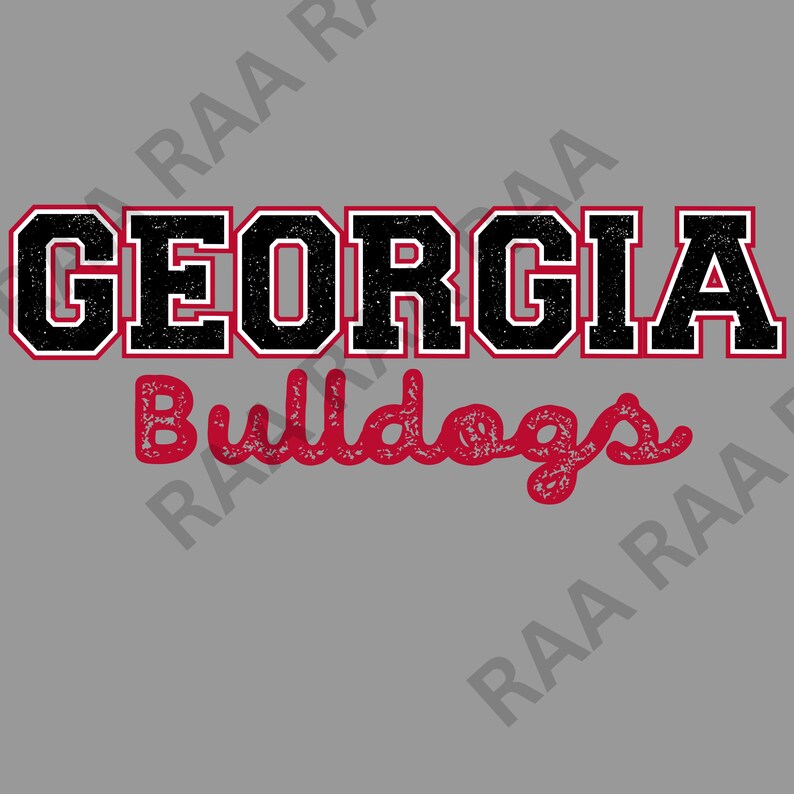 Georgia Bulldogs PNG File GA Football PNG - Etsy