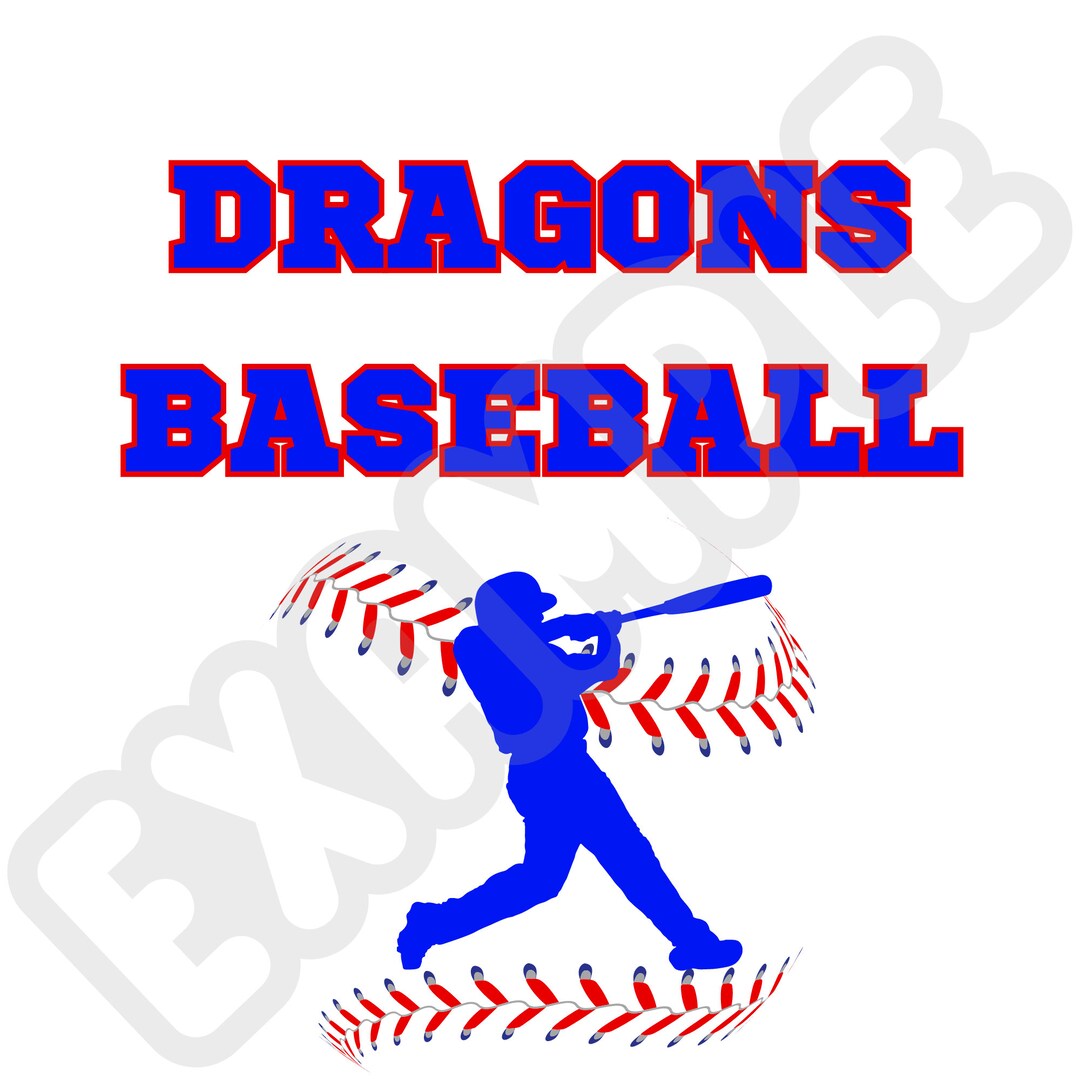 Jefferson Dragons Baseball PNG File for White Background - Etsy