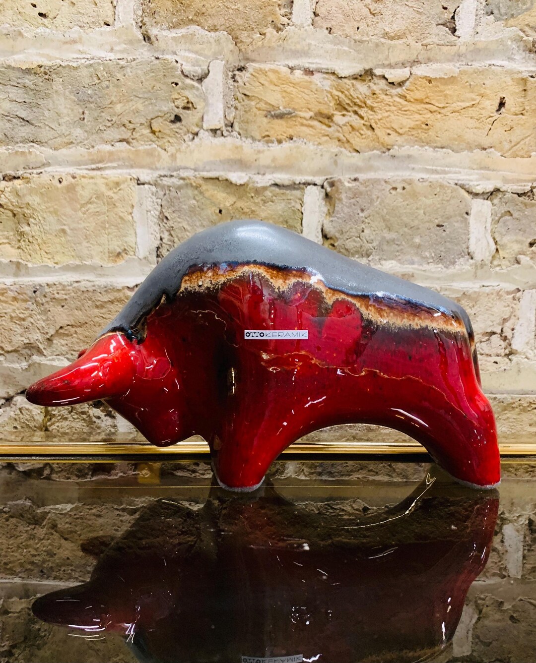 Iconic West German Otto Keramik Fat Lava Bull Contemporary Ceramic Art ...