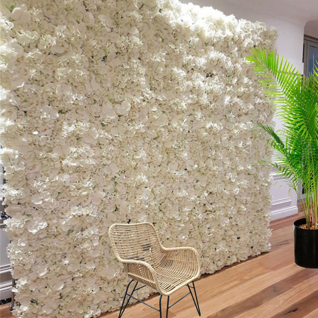 Cream Silk Hydrangea Hedge for Wedding Photo Backdrops, Wall Flowers ...