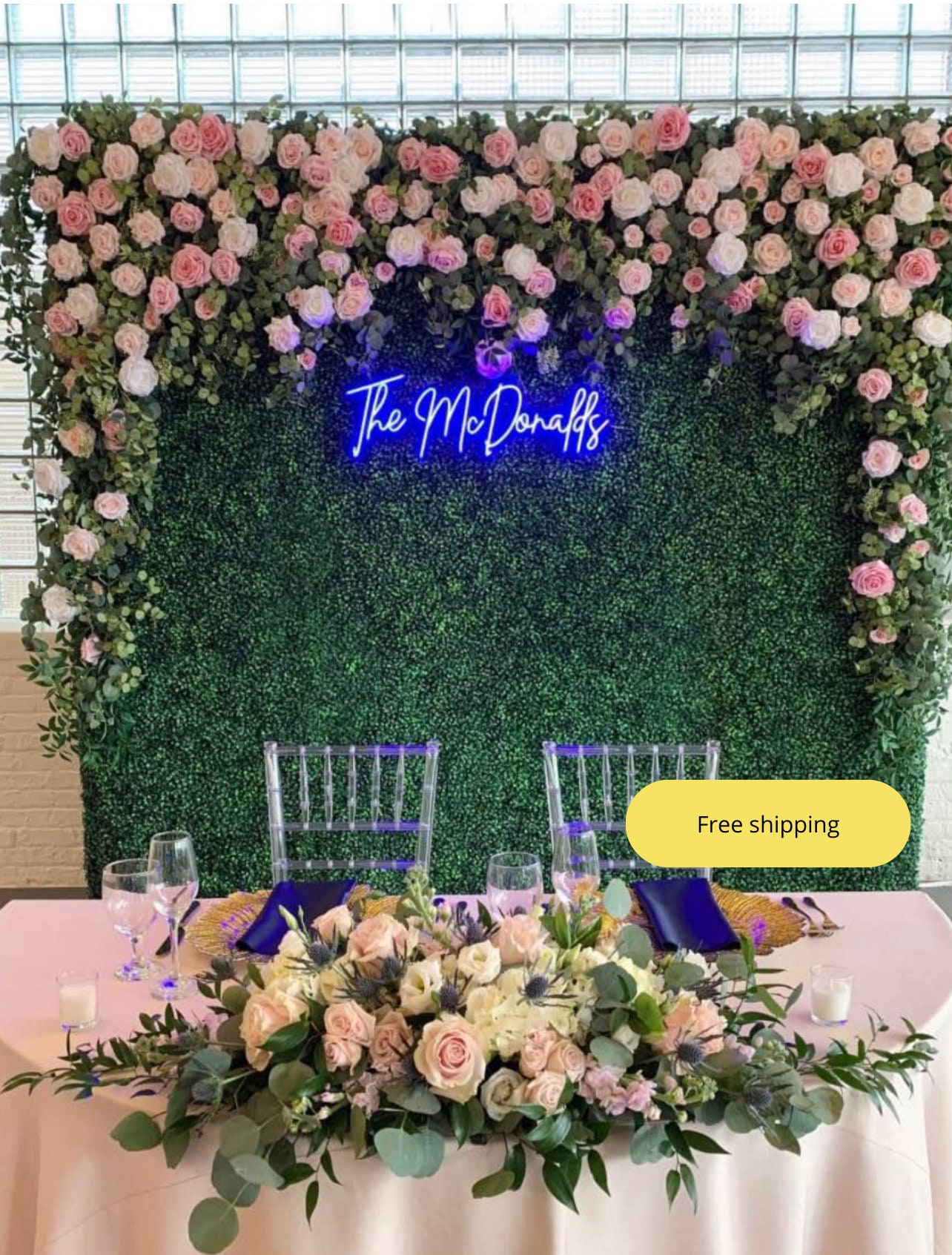 Green Backdrop Wedding Decor Panels, Grass Wall Panels Boxwood Hedge ...