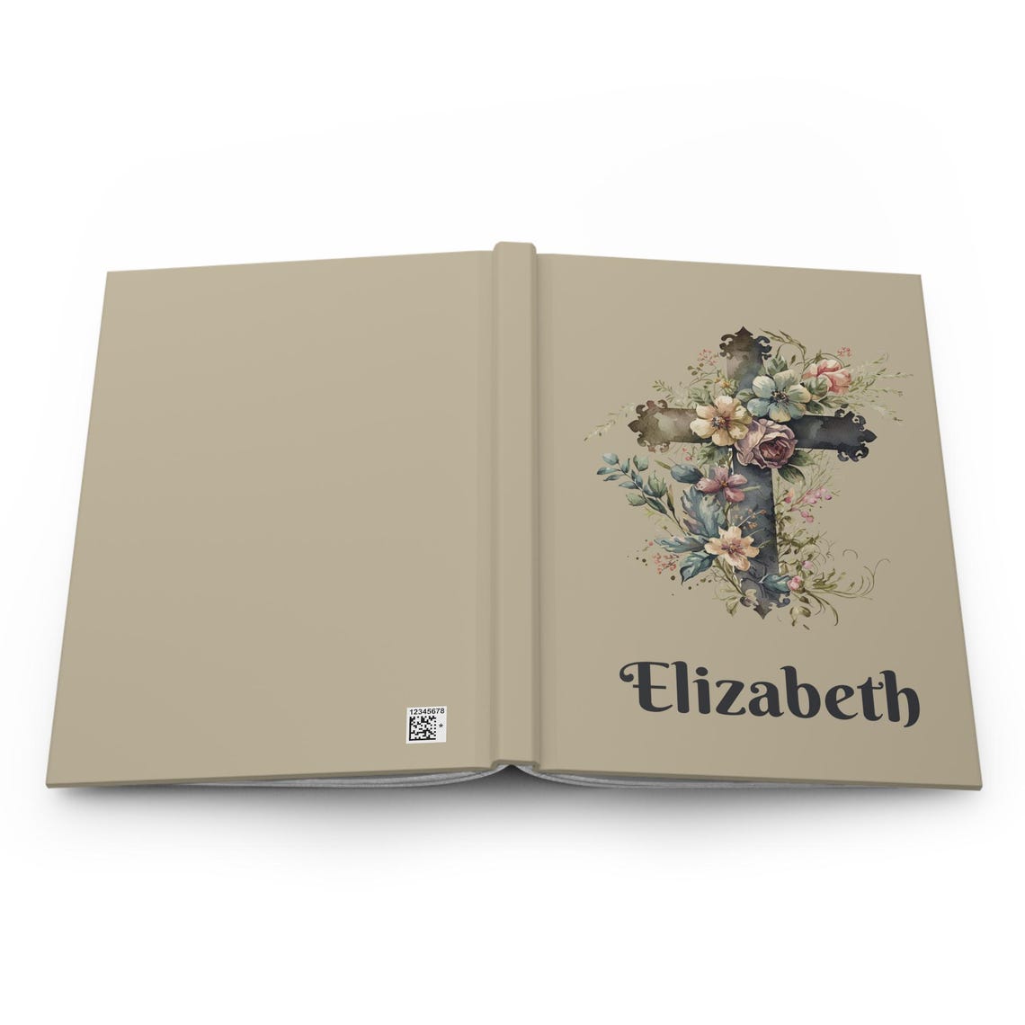 Custom Name Christian Prayer Hardcover Journal, Personalized Watercolor ...