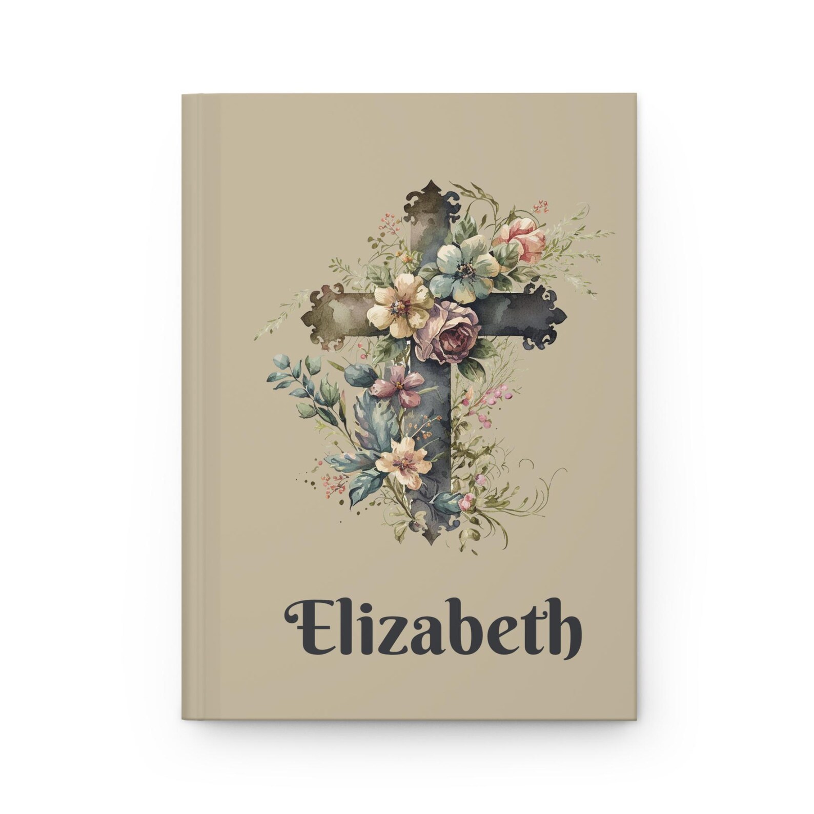 Custom Name Christian Prayer Hardcover Journal, Personalized Watercolor ...
