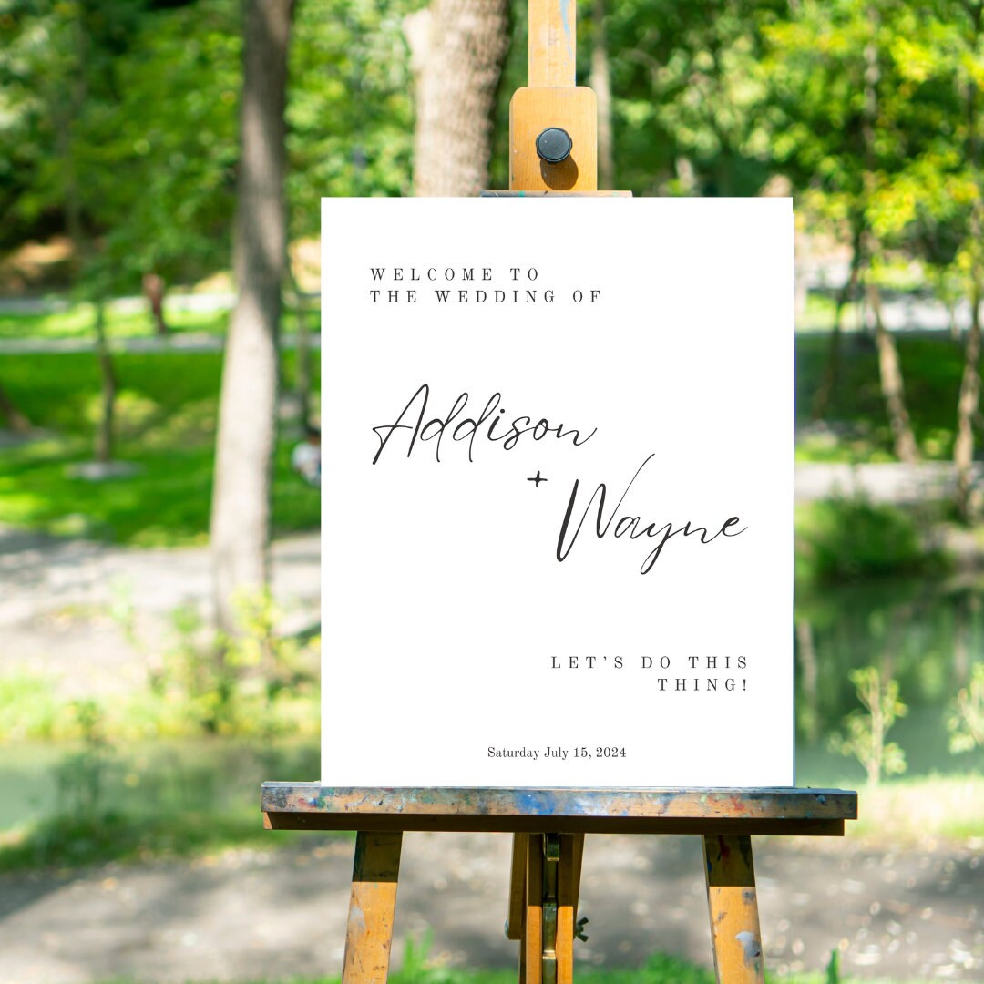 Wedding Welcome Sign Template Printable Custom Welcome Signs Welcome to ...